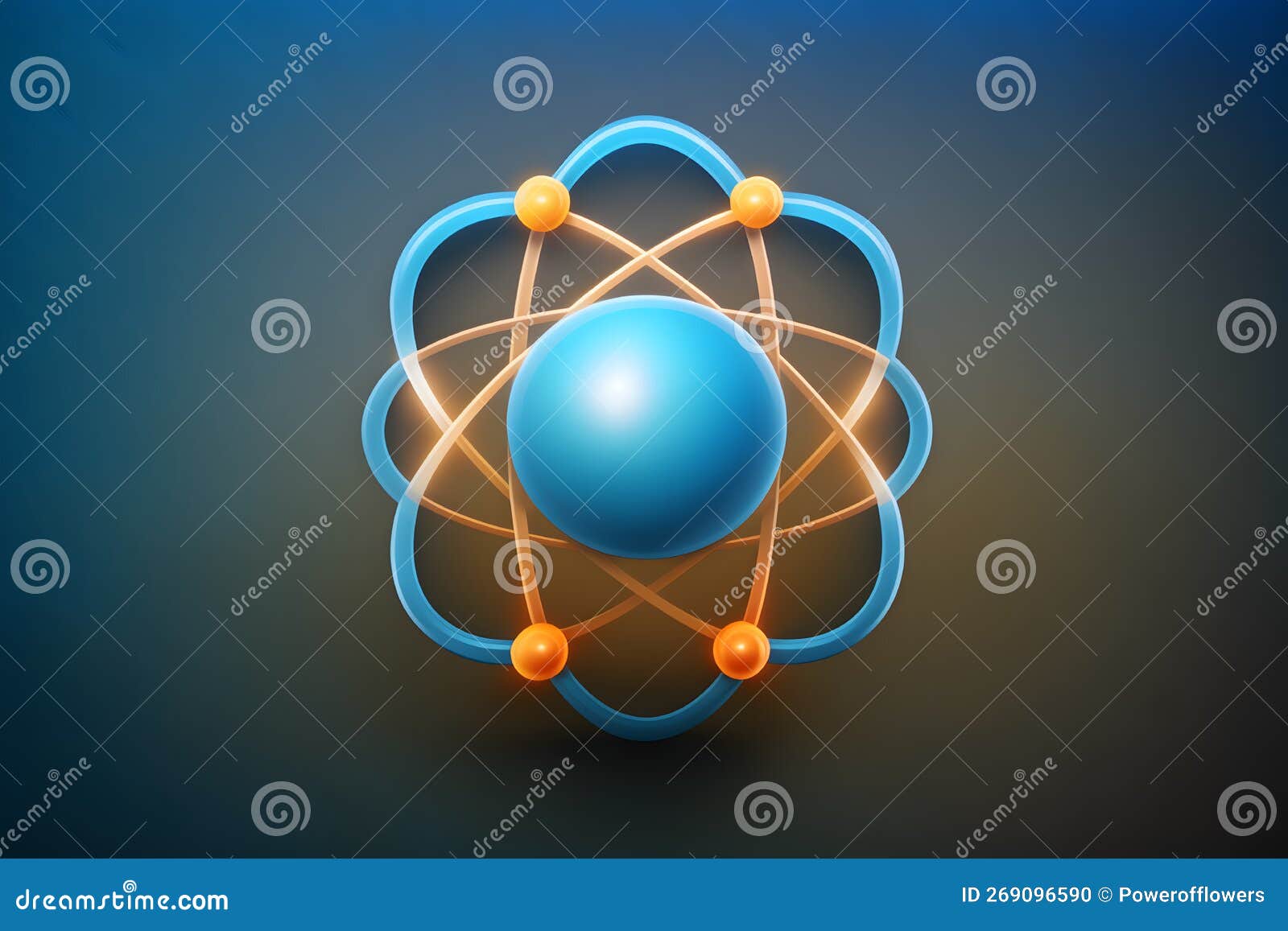 Atom Icon Created with Generative AI Technology Stock Illustration ...