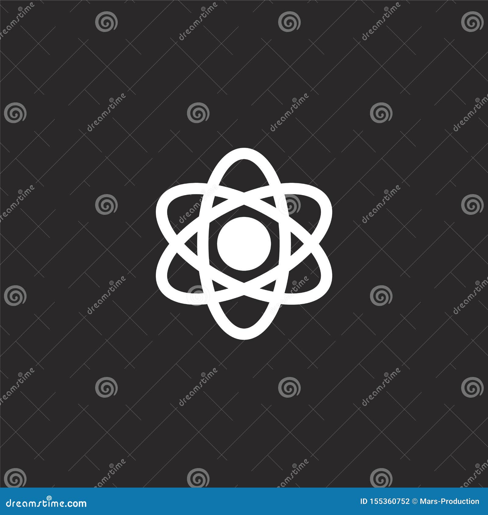 Atom Icon. Filled Atom Icon for Website Design and Mobile, App ...