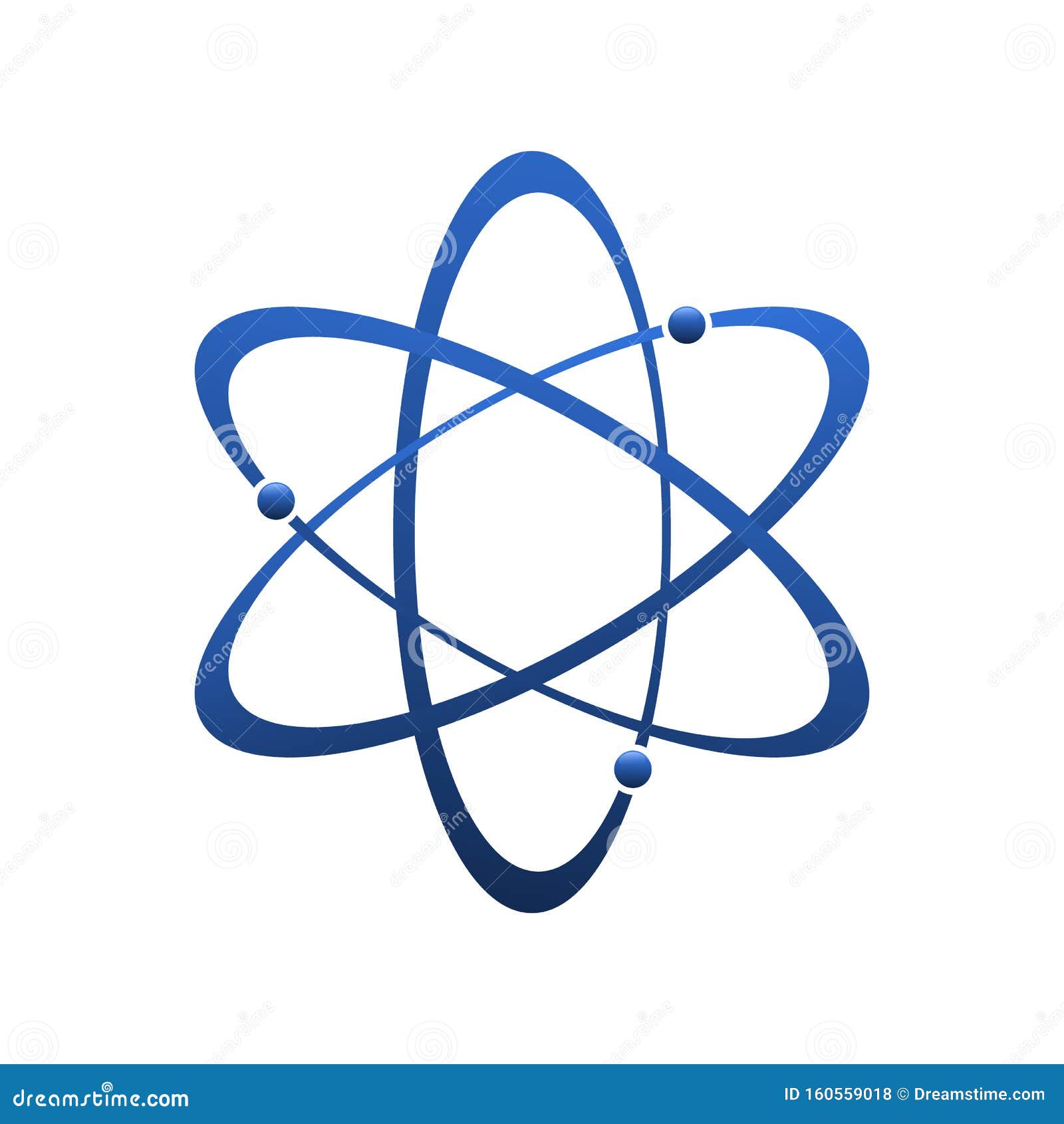 Atom Icon in Flat Design. Molecule Symbol or Atom Symbol Isolated ...