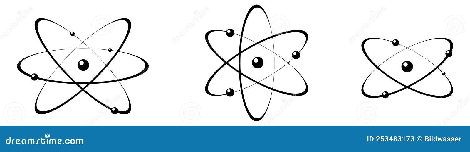 Atom Icon in Flat Design. Molecule Symbol or Atom Symbol Isolated on ...
