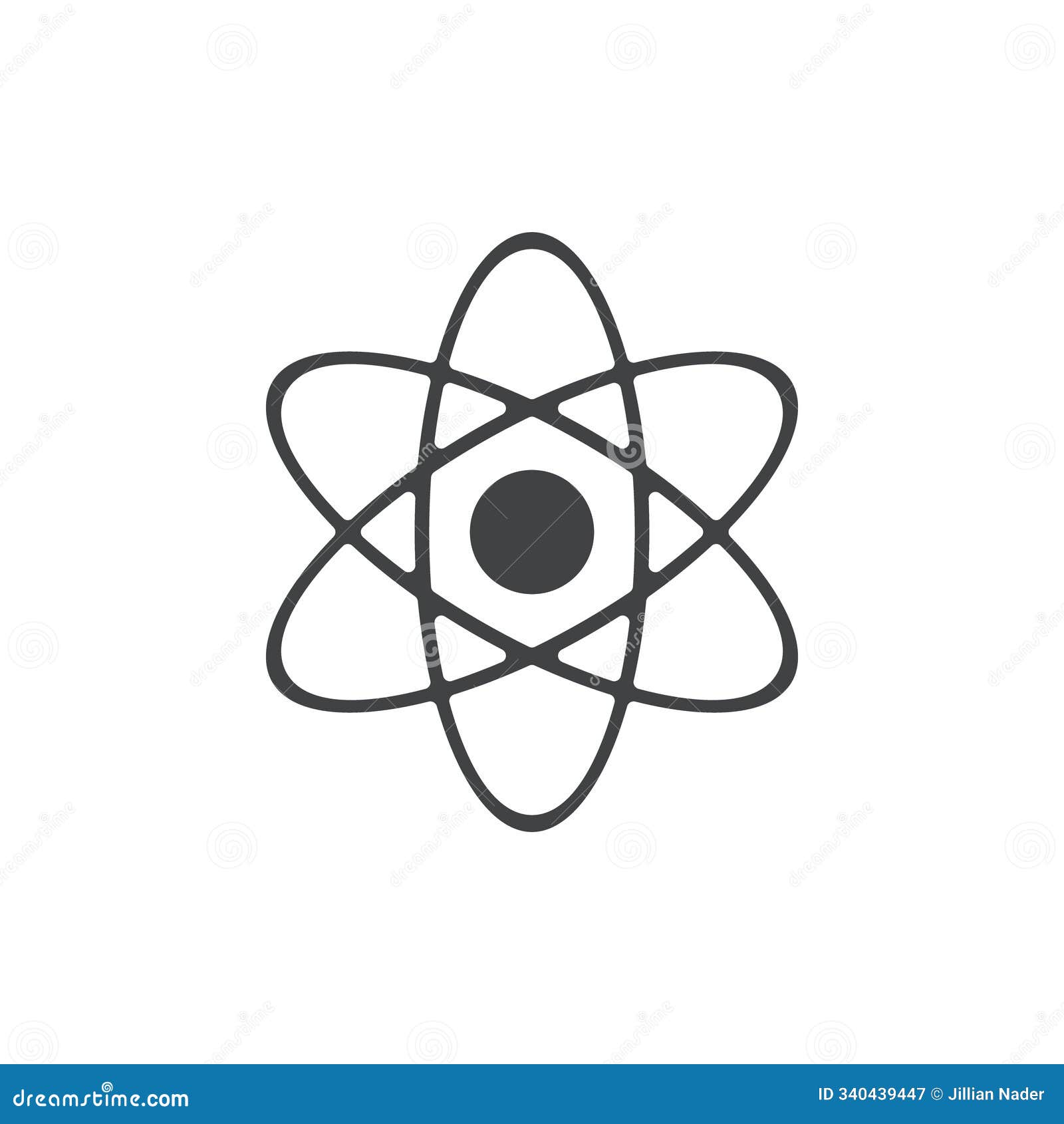 Atom Icon Group Symbol or Sign Vector Stock Illustration - Illustration ...