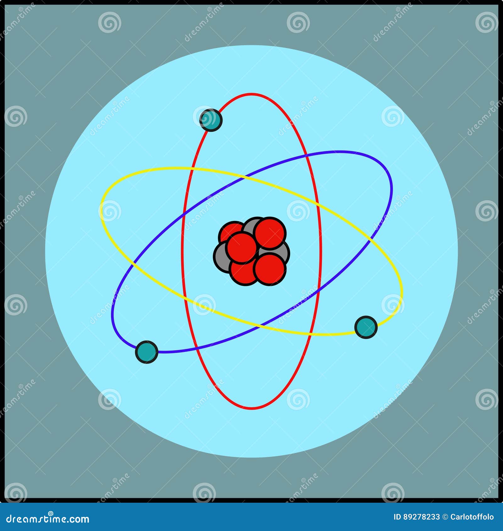 Atom icon stock illustration. Illustration of atom, lesson - 89278233