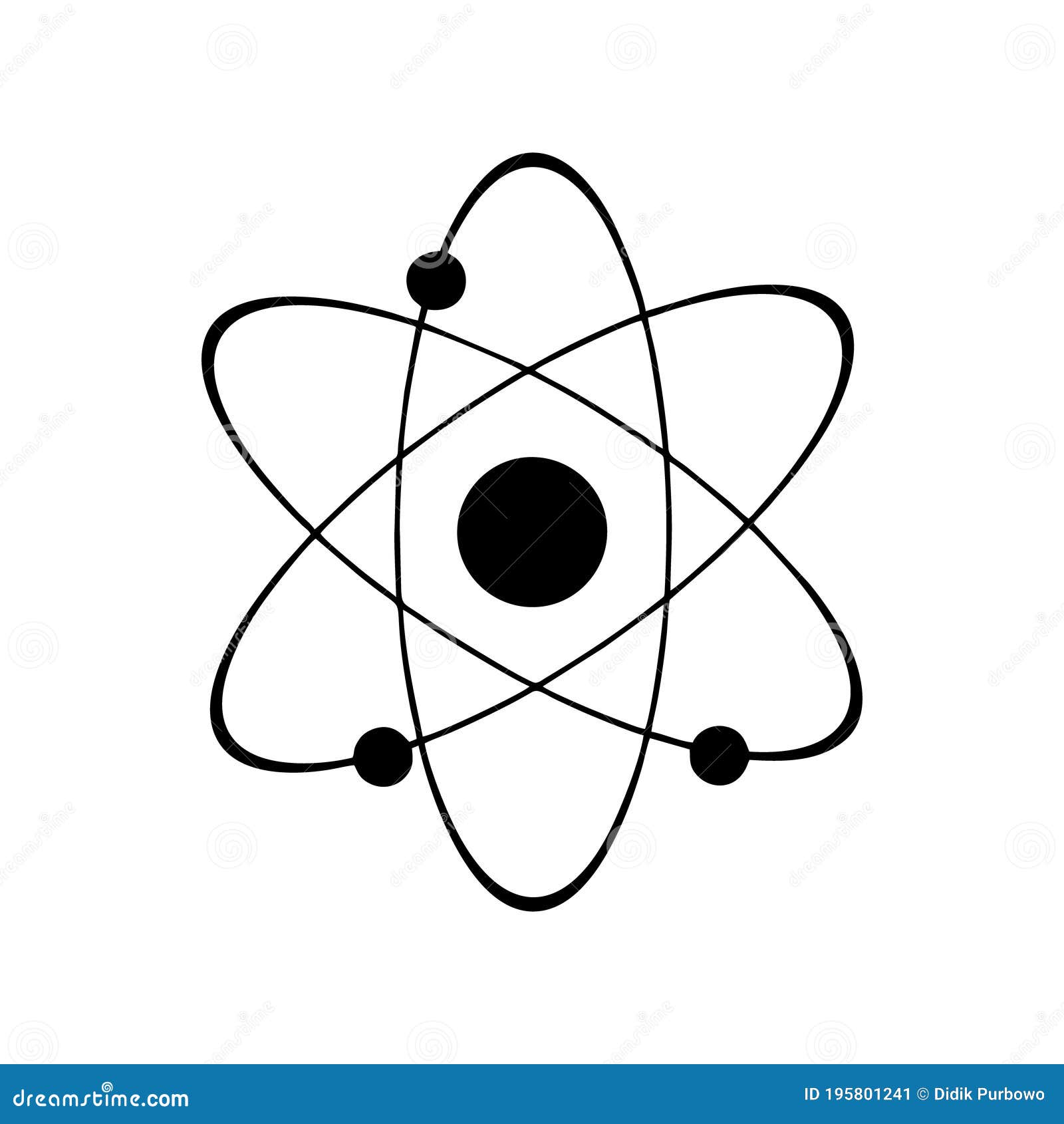 Atom Icon Isolated on White Background from Science Collection. Stock ...