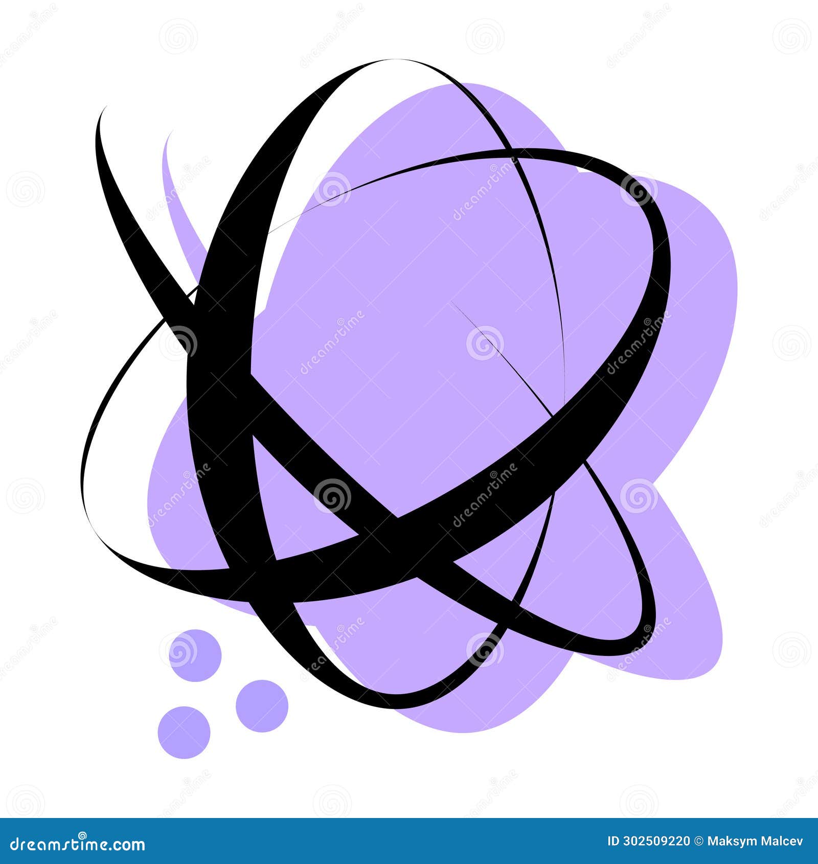 Atom Icon. Modern Abstract Scientific Symbol Stock Illustration ...