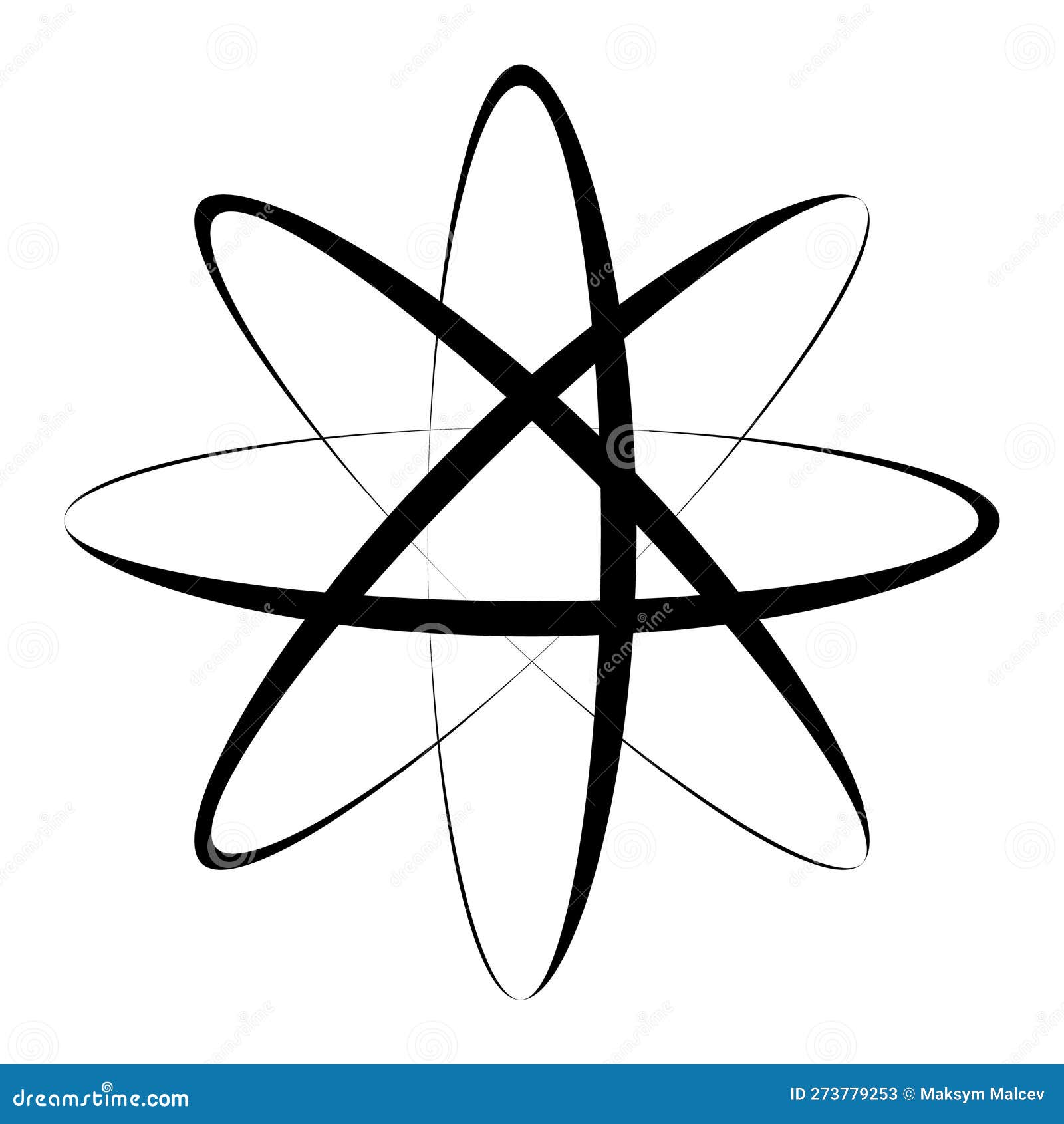 Atom Icon. Modern Abstract Scientific Symbol. Vector Illustration ...