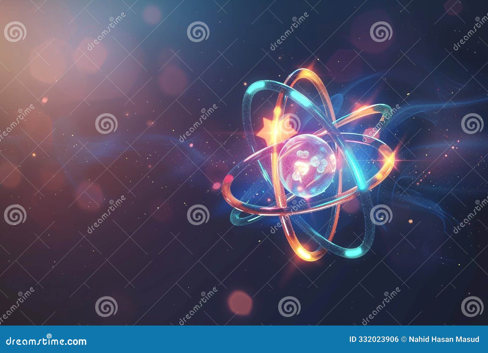 Atom Icon for Science and Chemistry Education Concept Futuristic ...
