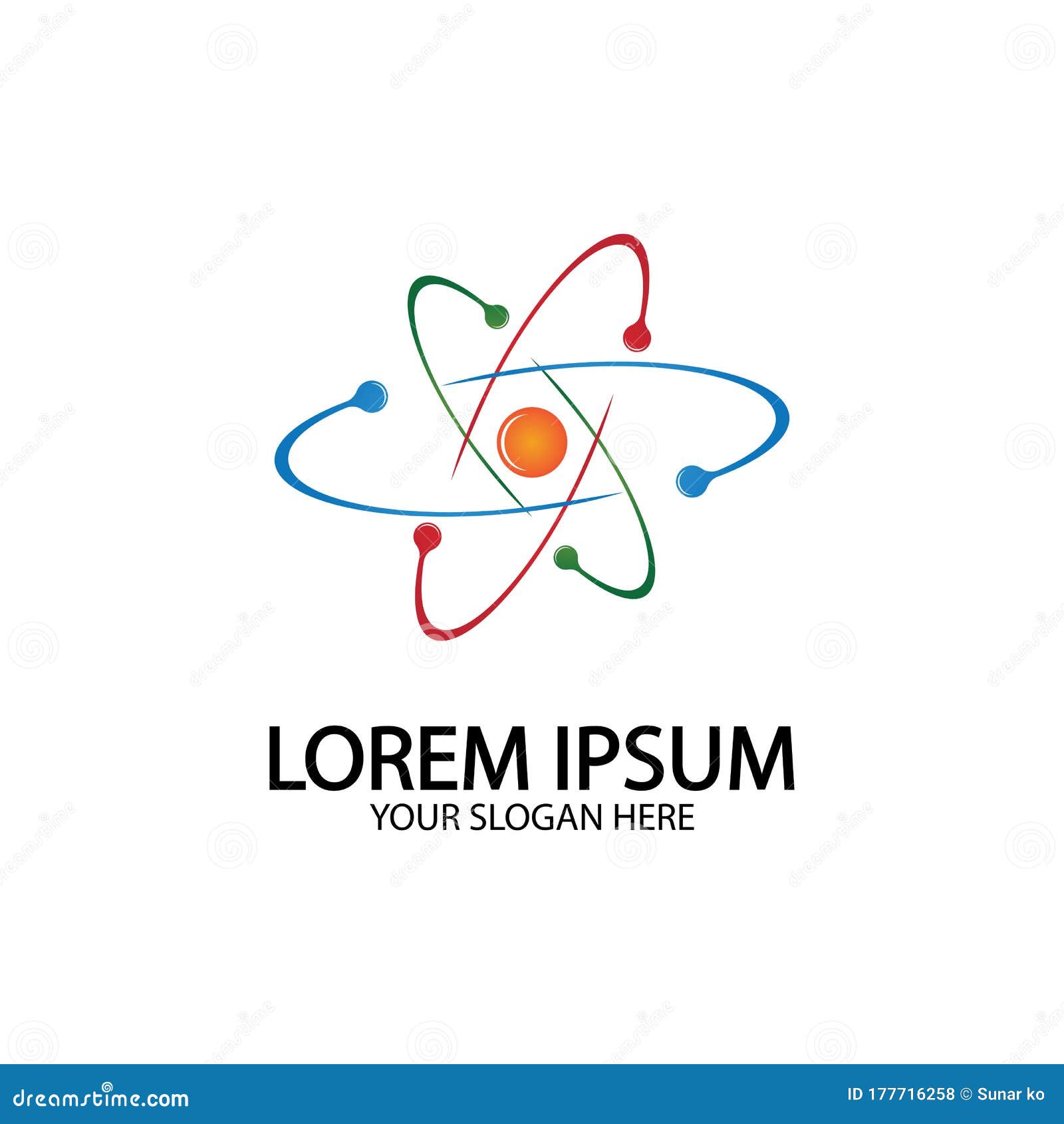 Nuclear,proton,neutron,nucleus Light Abstract Technology Cartoon Vector ...