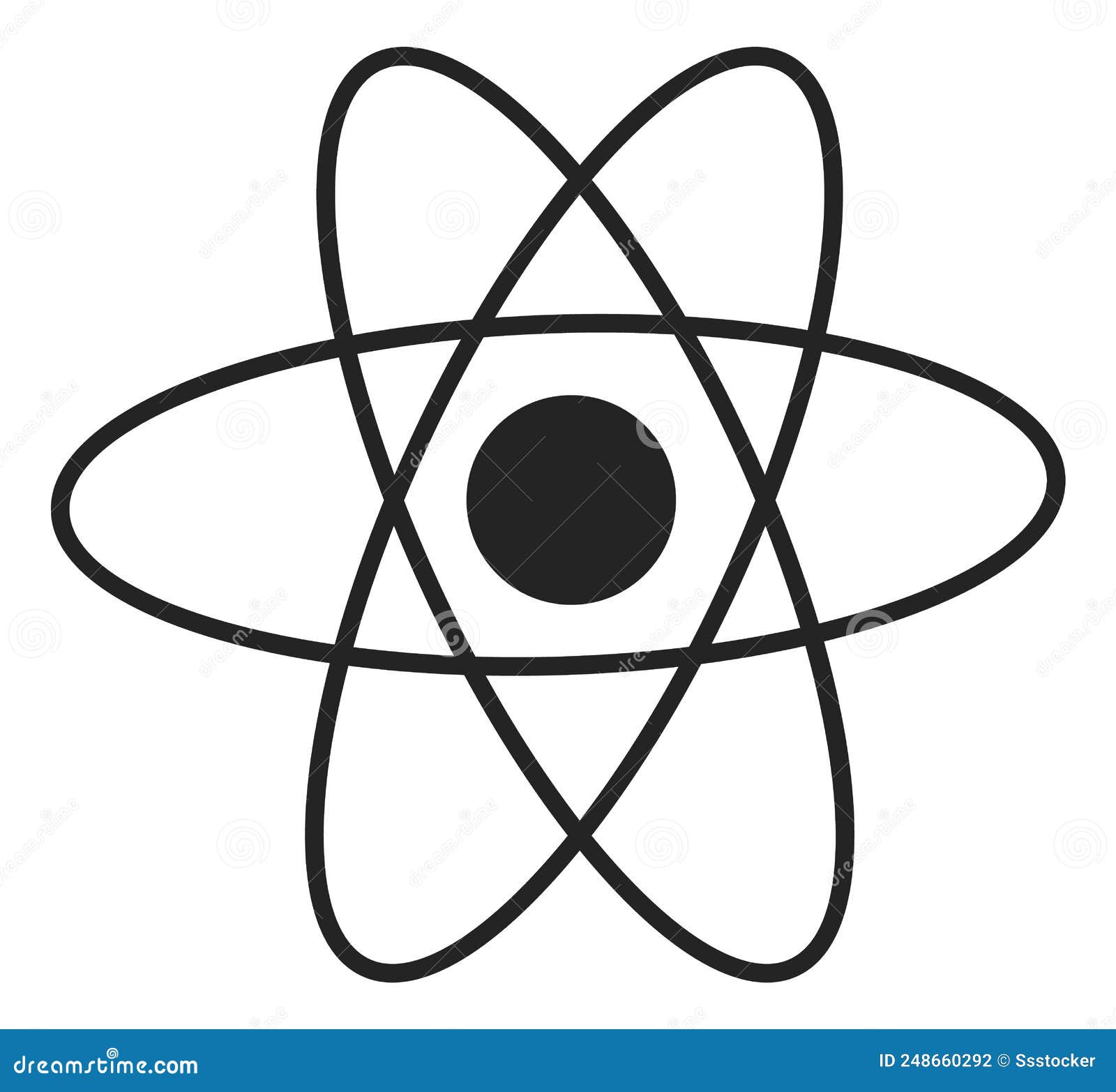 Atom icon. Science symbol stock vector. Illustration of community ...