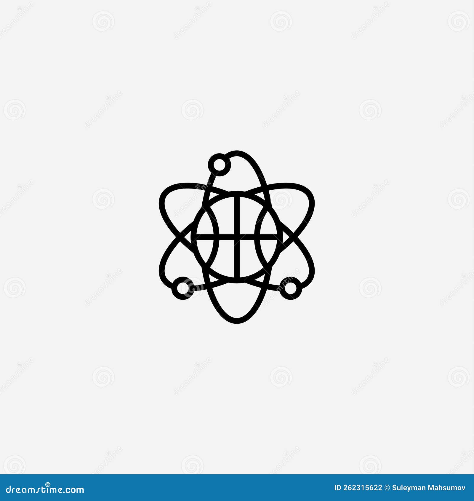 Atom Vector Icon Sign Symbol Stock Vector - Illustration of nuclear ...