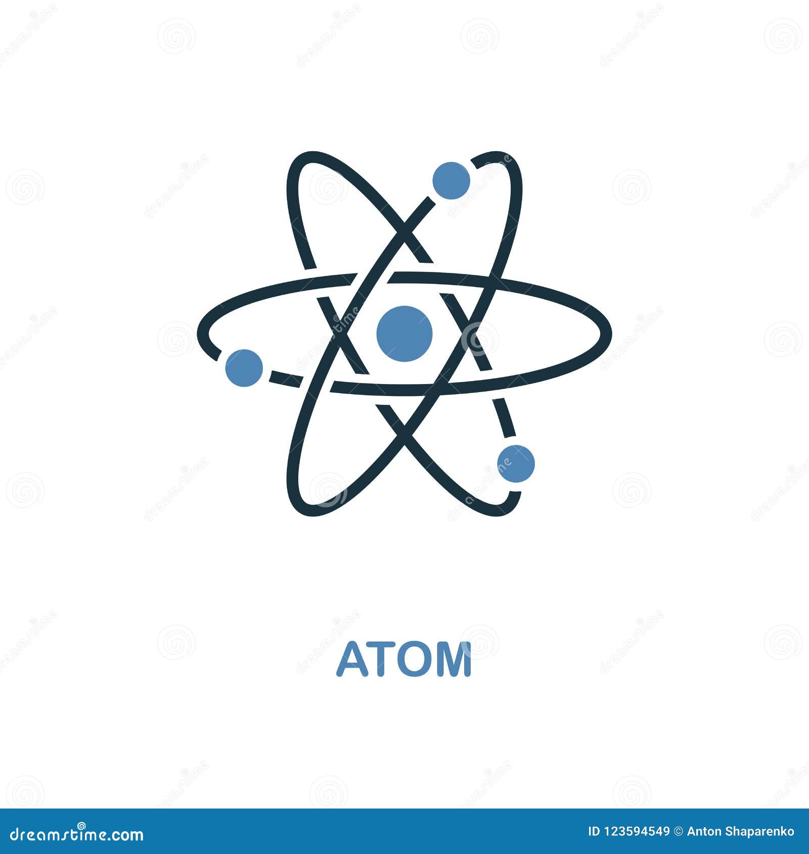 Atom Icon. Simple Element Illustration. Atom Pixel Perfect Icon Design ...