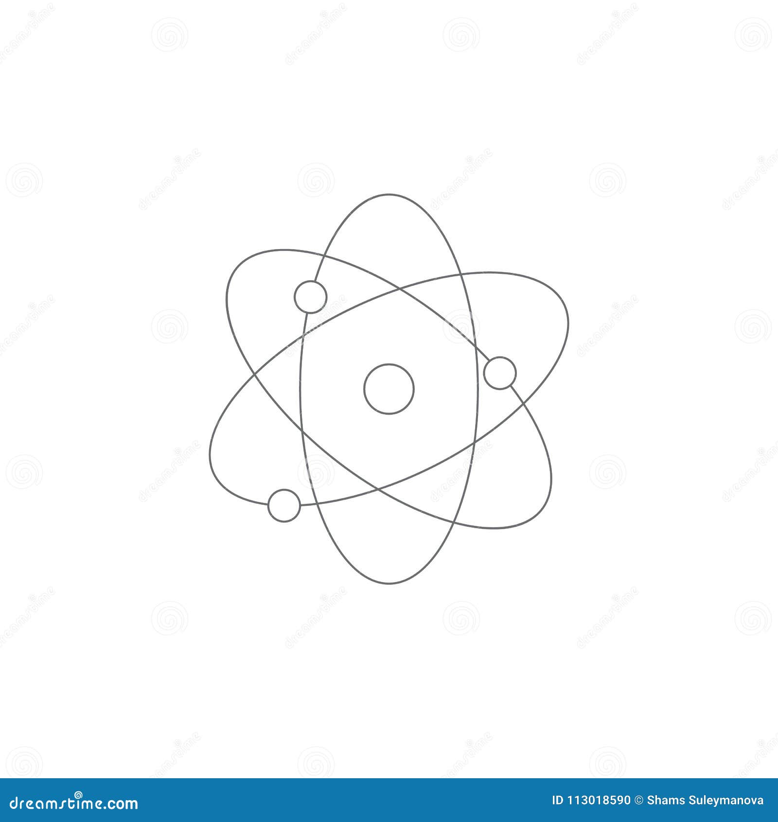 Atom Icon. Simple Element Illustration. Atom Symbol Design Template ...