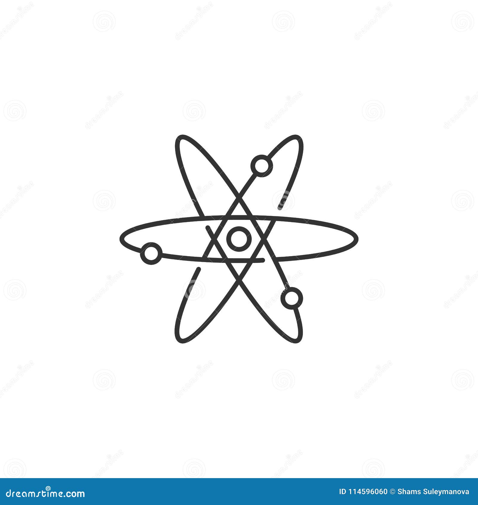 Atom Icon. Simple Element Illustration. Atom Symbol Design Template ...