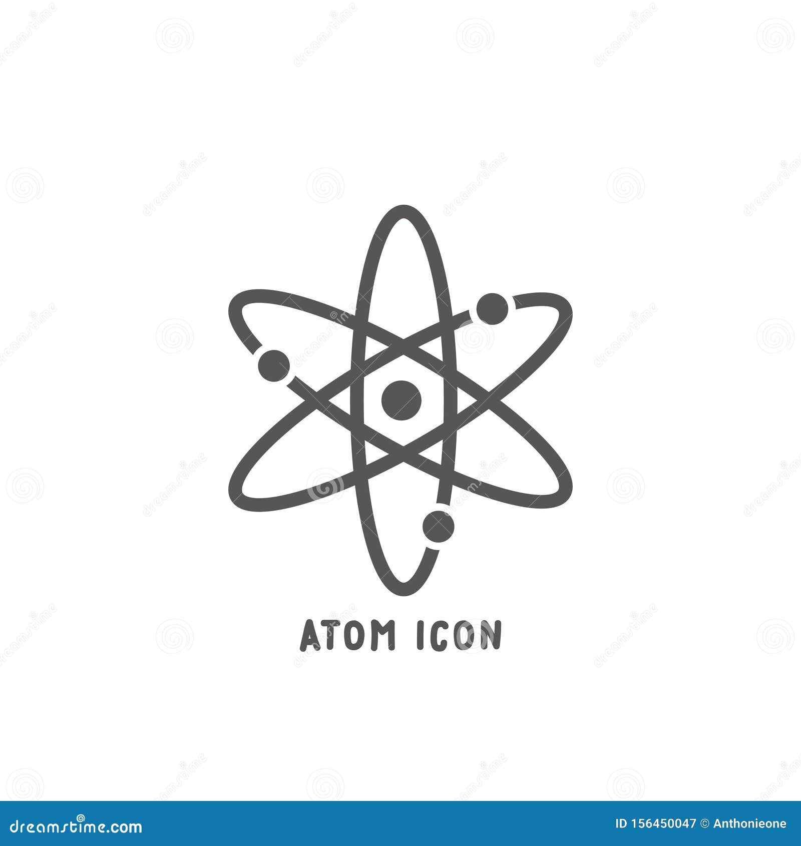 Atom Icon Simple Flat Style Vector Illustration Stock Vector ...
