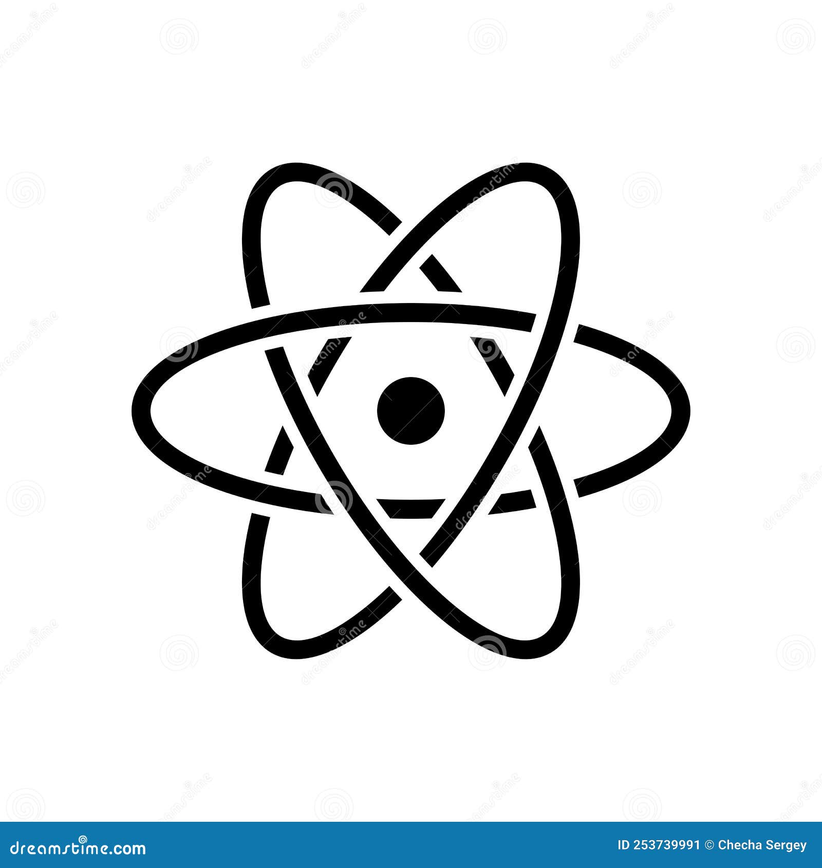 Atom Icon. Symbol of Scientists, Science and Technology. Stock Vector ...