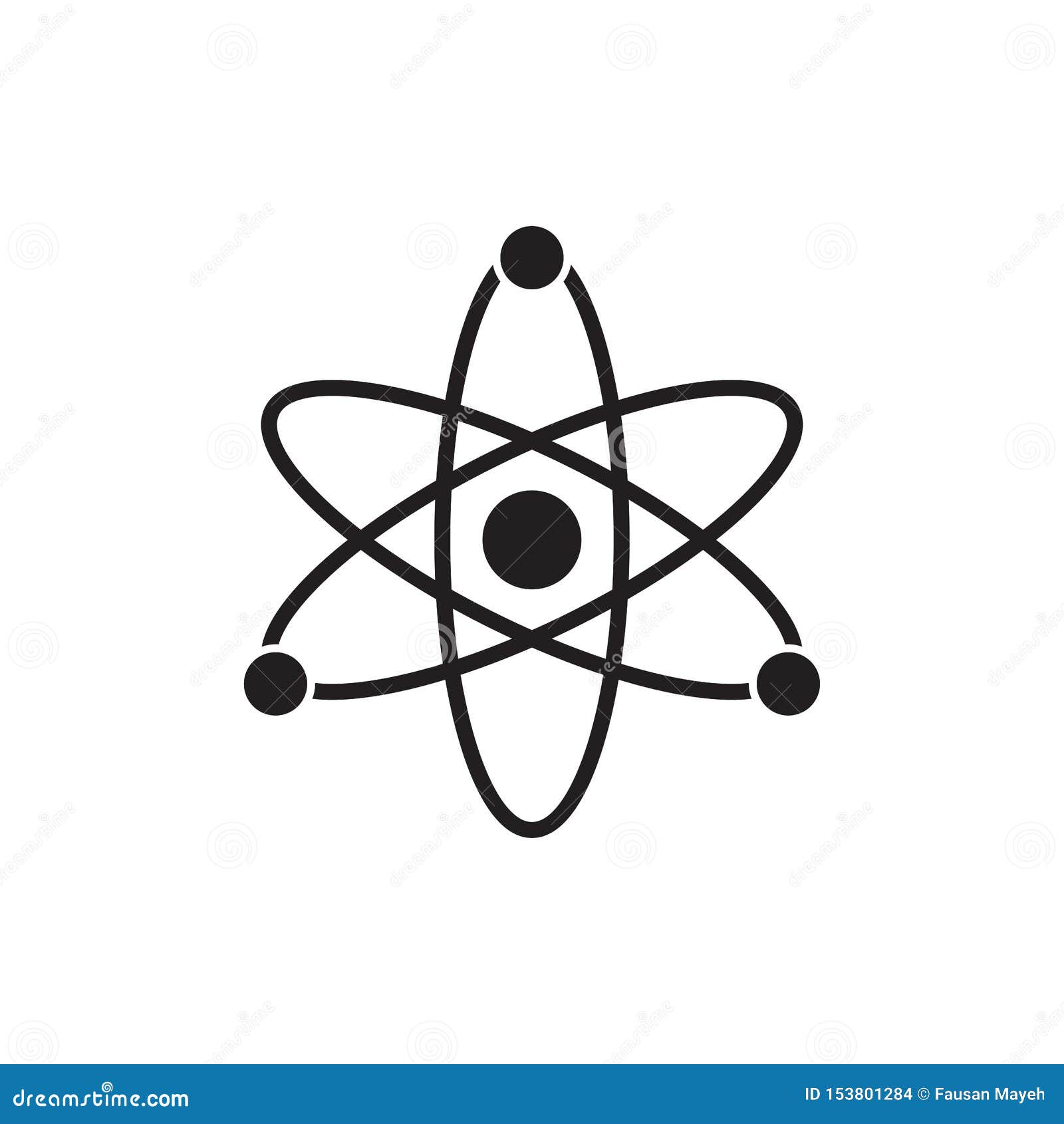 Atom Icon Symbol Vector Illustration Stock Vector - Illustration of ...