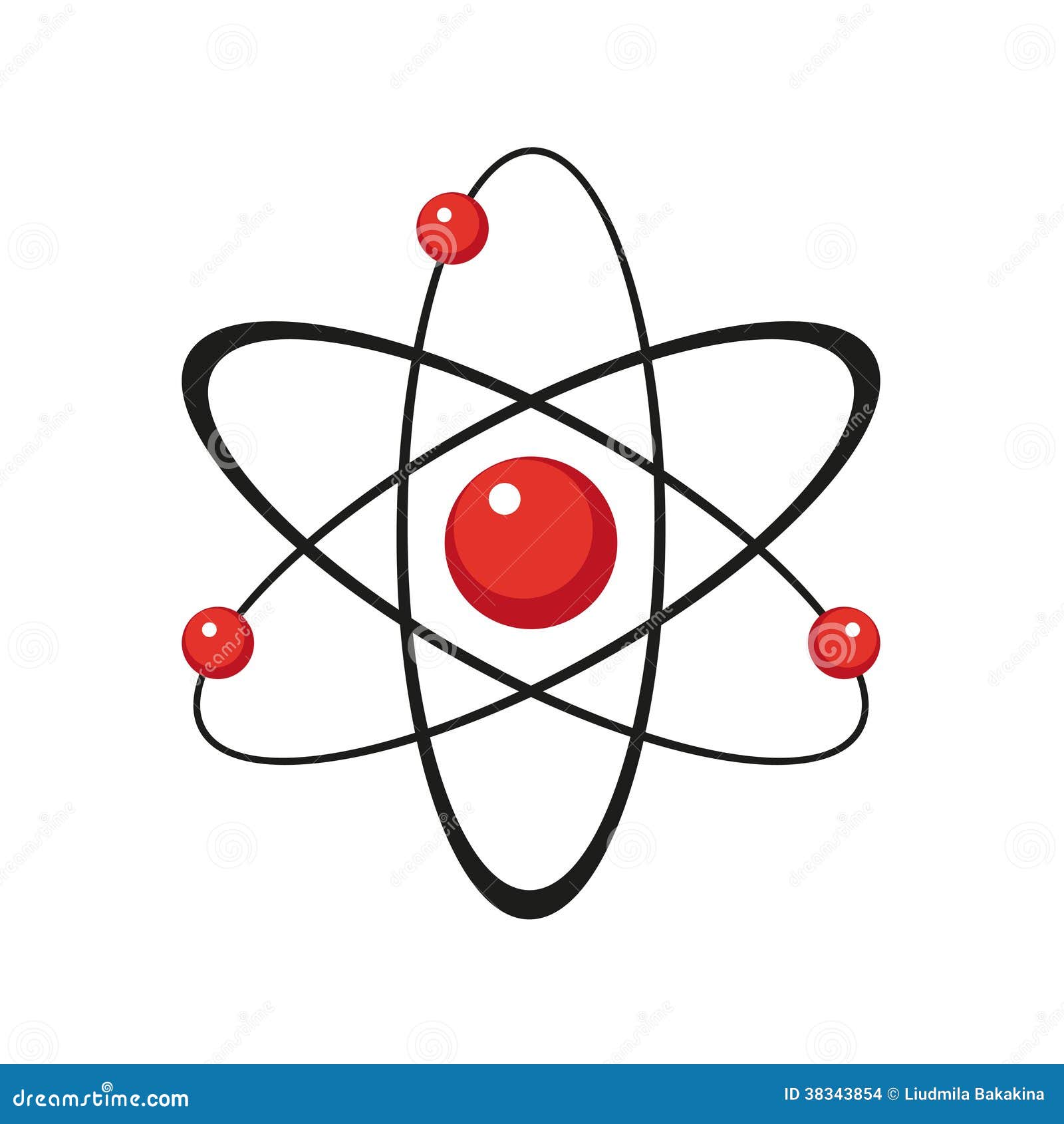 Atom icon stock vector. Illustration of circle, design - 38343854
