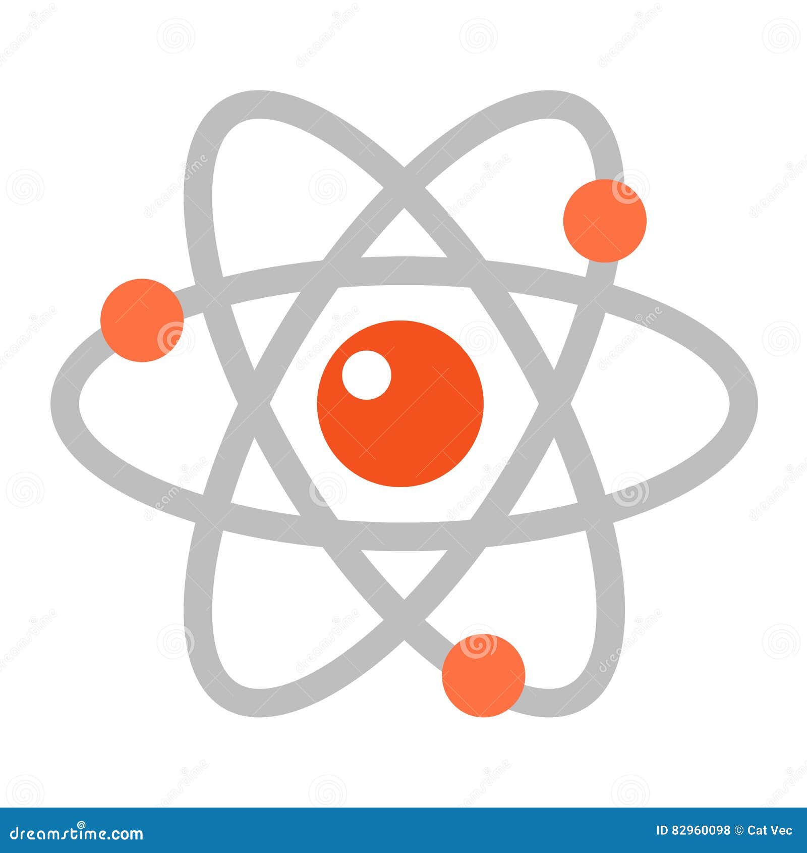Atom Icon Vector Illustration. Stock Vector - Illustration of graphic ...