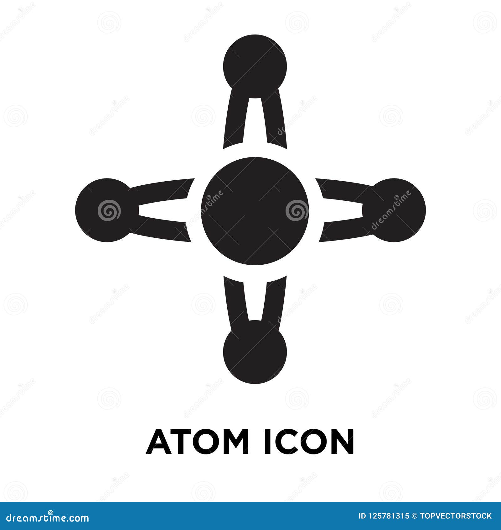 Atom Icon Vector Isolated on White Background, Logo Concept of a Stock ...