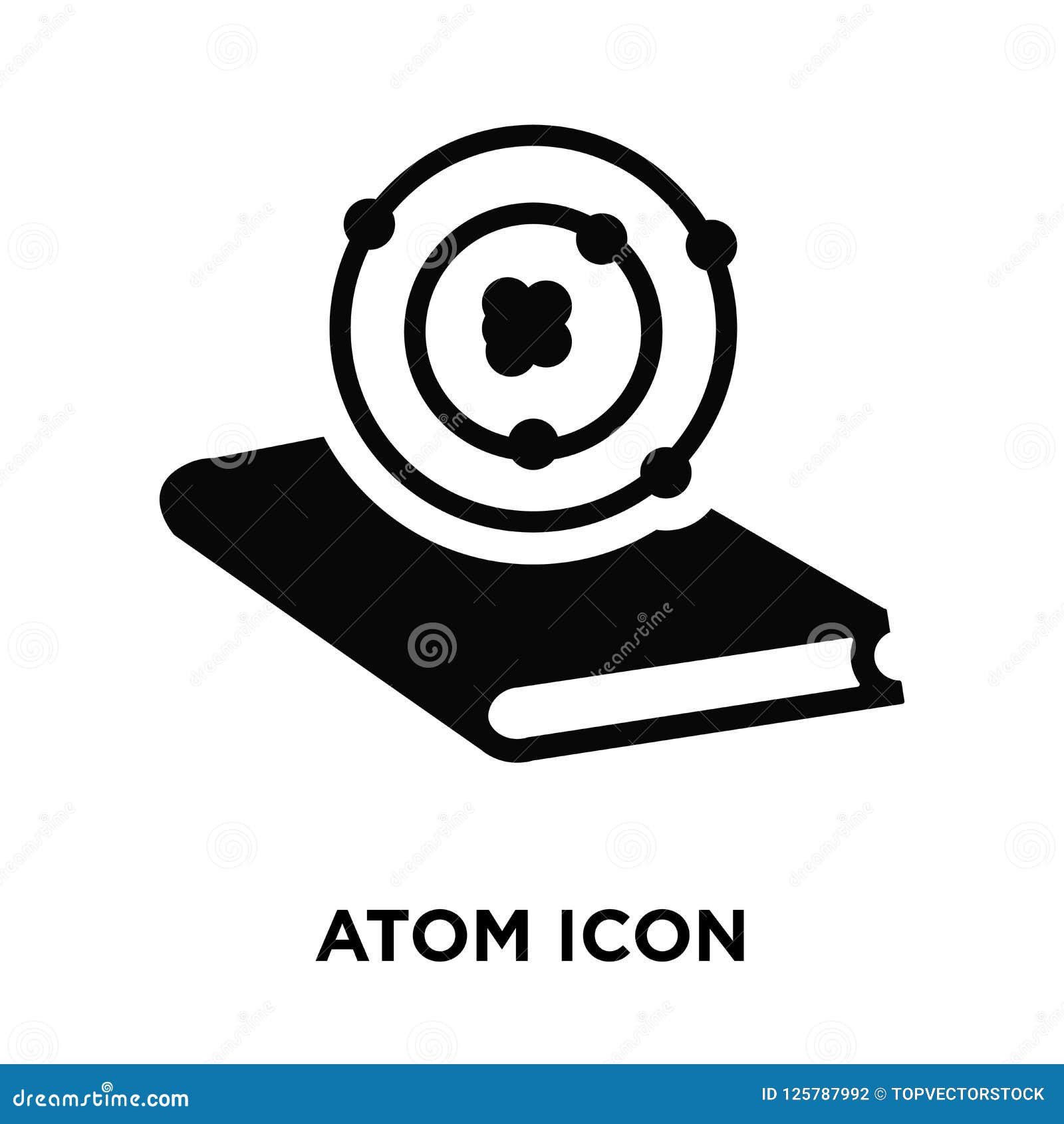 Atom Icon Vector Isolated on White Background, Logo Concept of a Stock ...