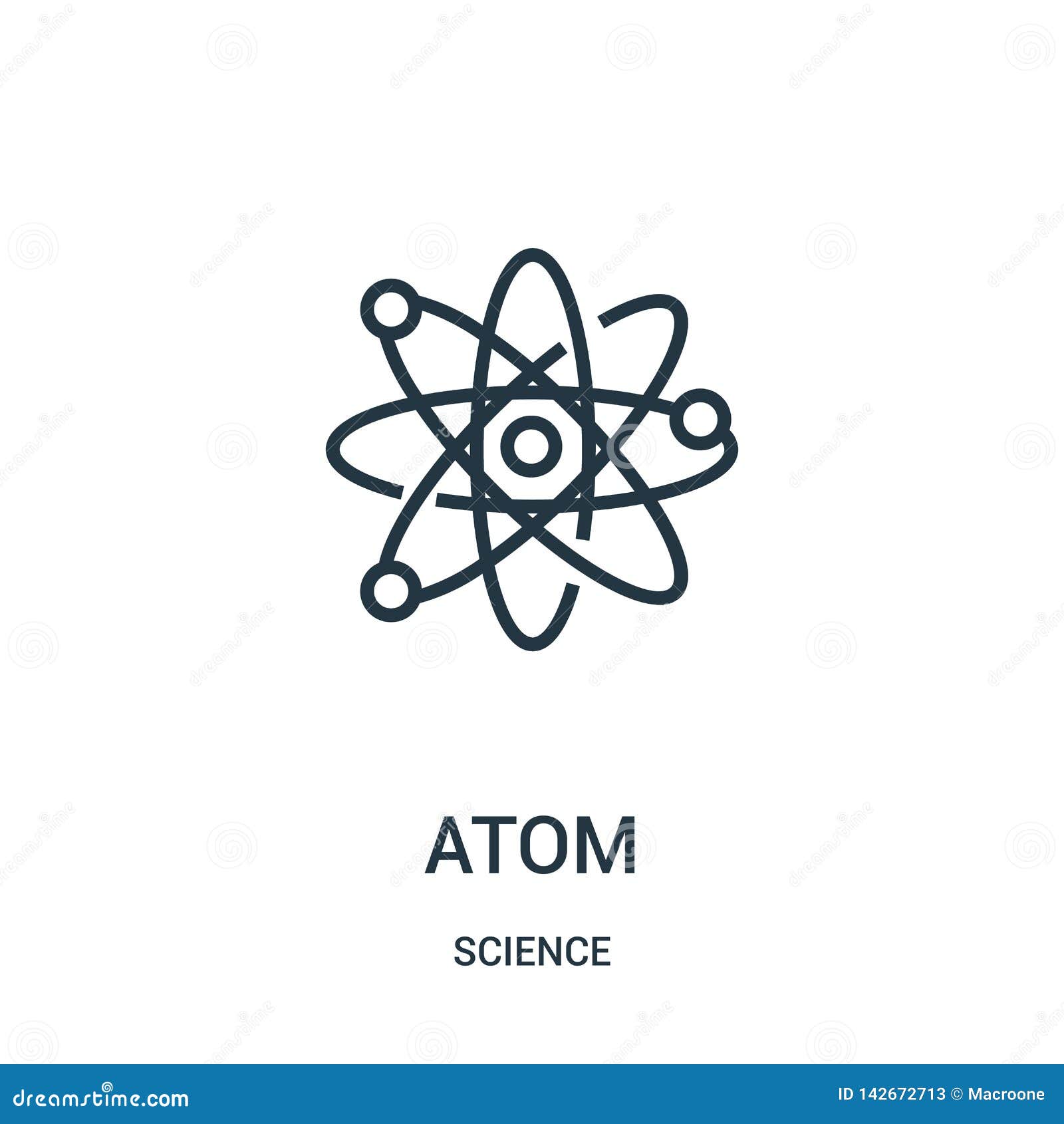 Atom Icon Vector from Science Collection. Thin Line Atom Outline Icon ...