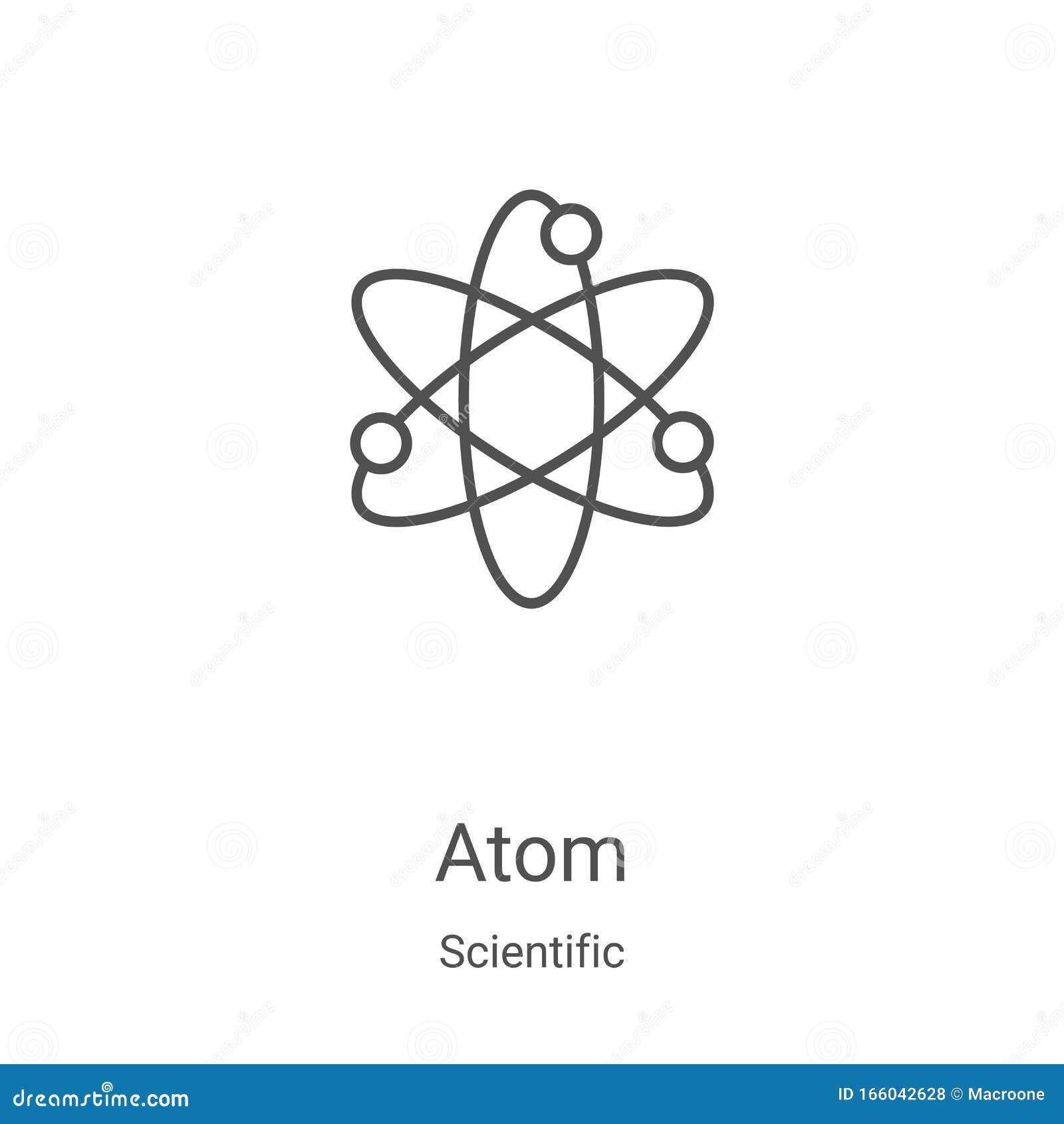 Atom Icon Vector from Scientific Collection. Thin Line Atom Outline ...