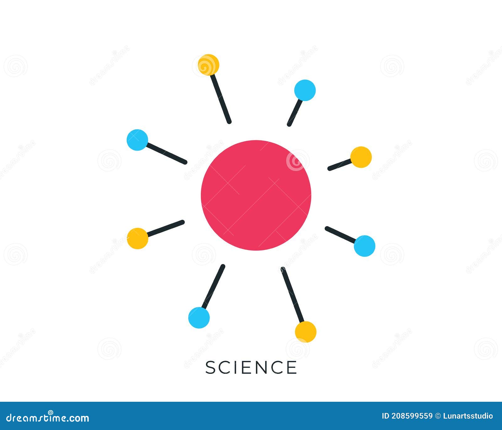 Atom Icon Vector. Simple Flat Symbol Stock Vector - Illustration of ...