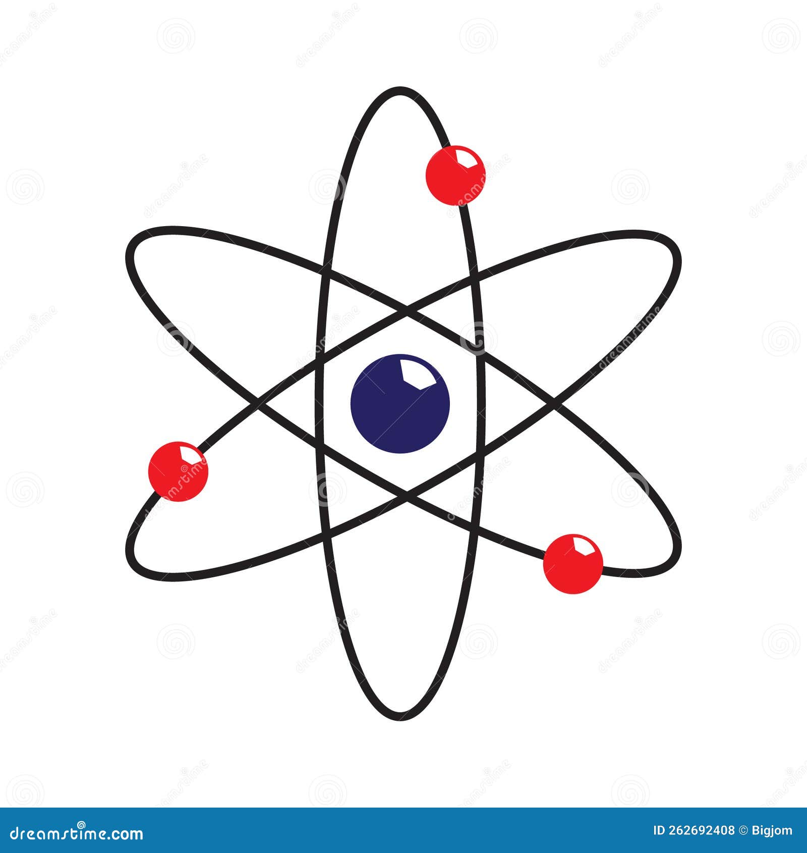 Atom Silhouette Icon. Scientific Atom Symbol. Sign Of Education And ...