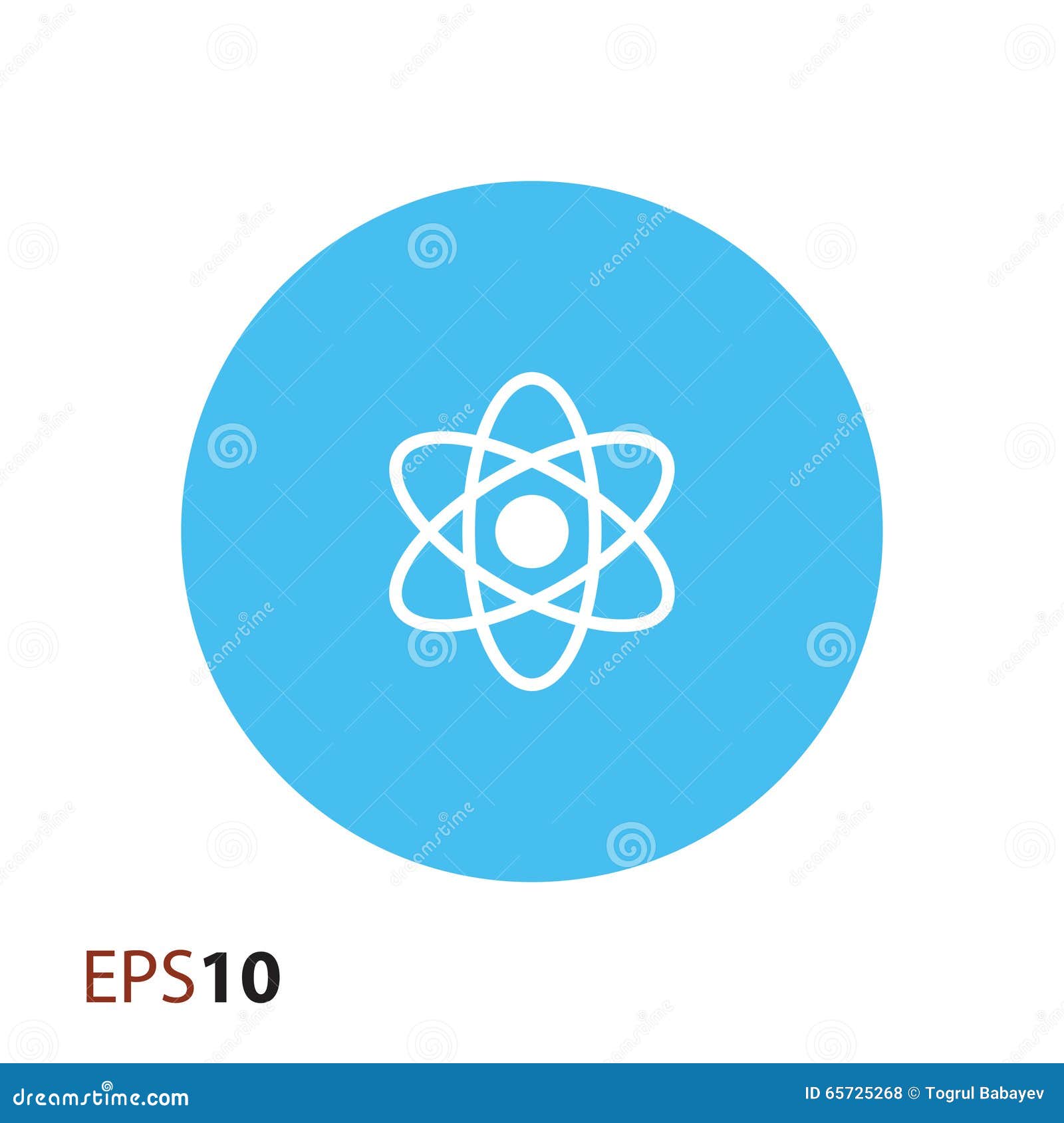Atom Icon for Web and Mobile Stock Illustration - Illustration of ...