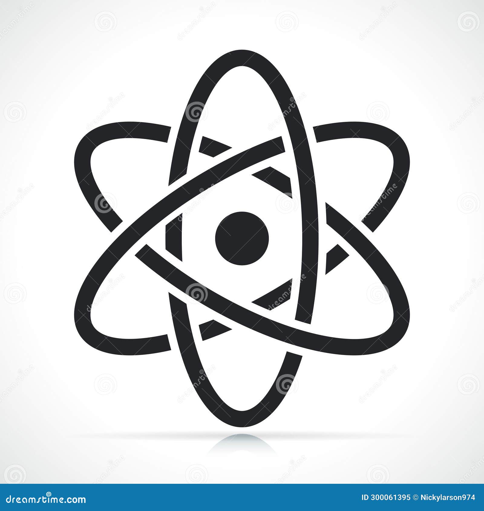Atom Icon on White Background Stock Vector - Illustration of white ...