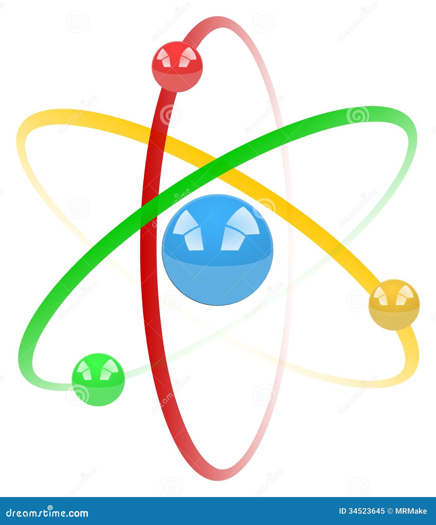 Atom Illustration stock illustration. Illustration of neutron - 34523645