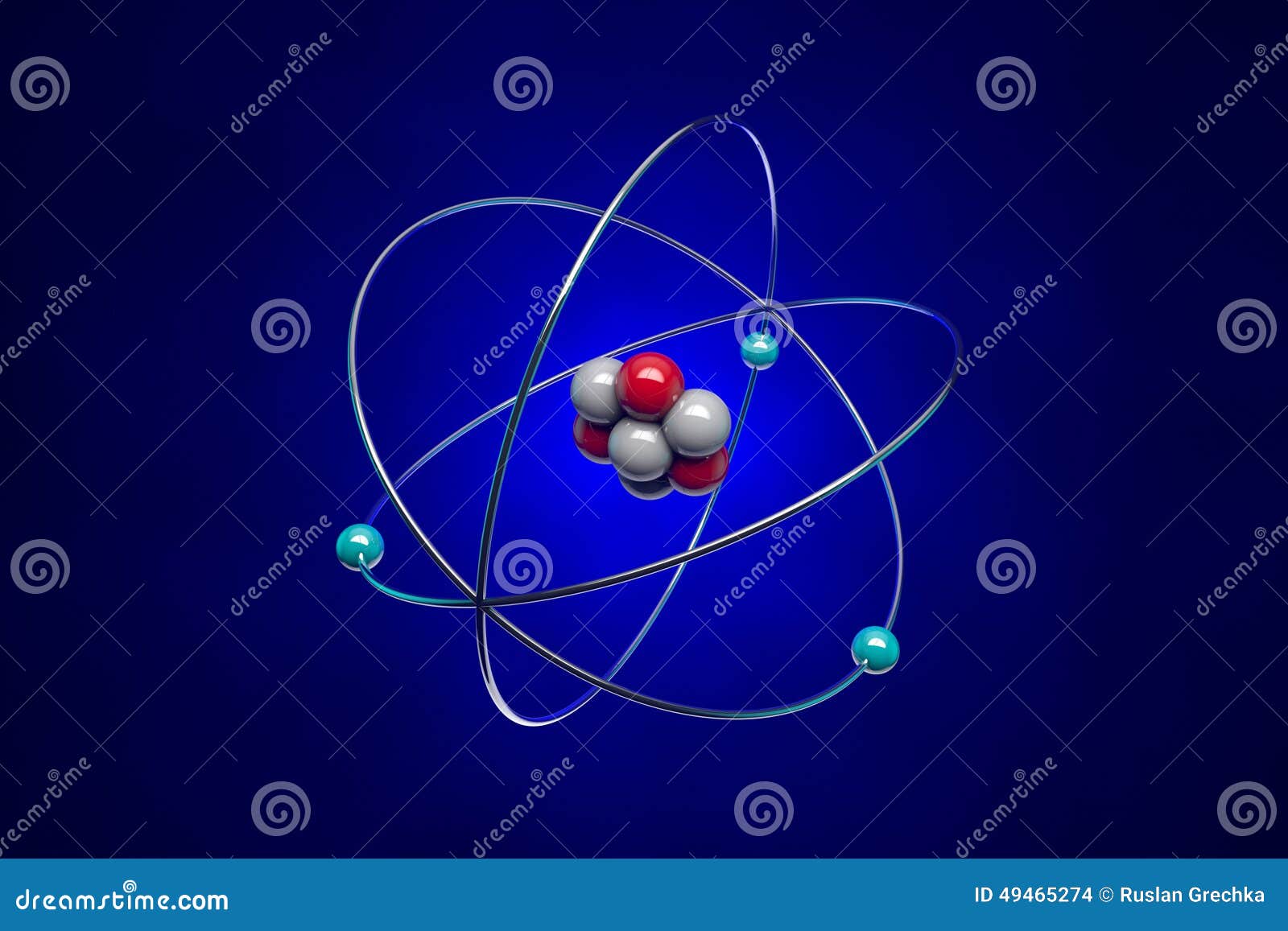 Atom stock illustration. Illustration of orbiting, dark - 49465274