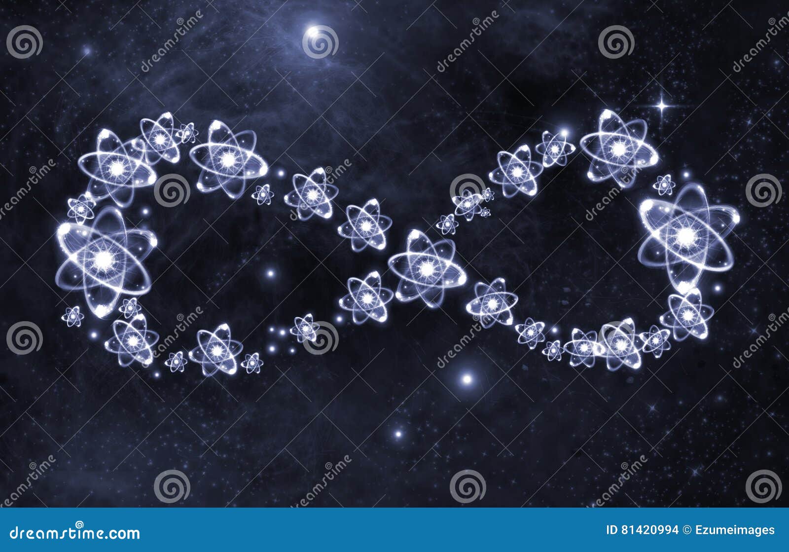 Atom Infinity Symbol illustration stock. Illustration du énergie - 81420994