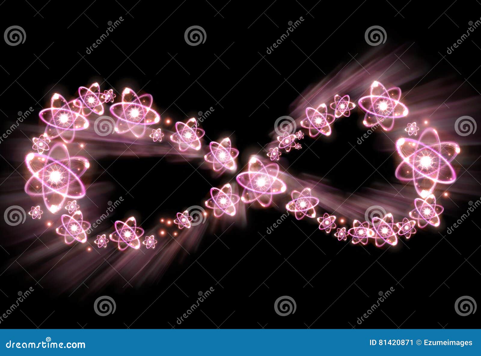 Atom Infinity Symbol stock illustration. Illustration of molecule ...