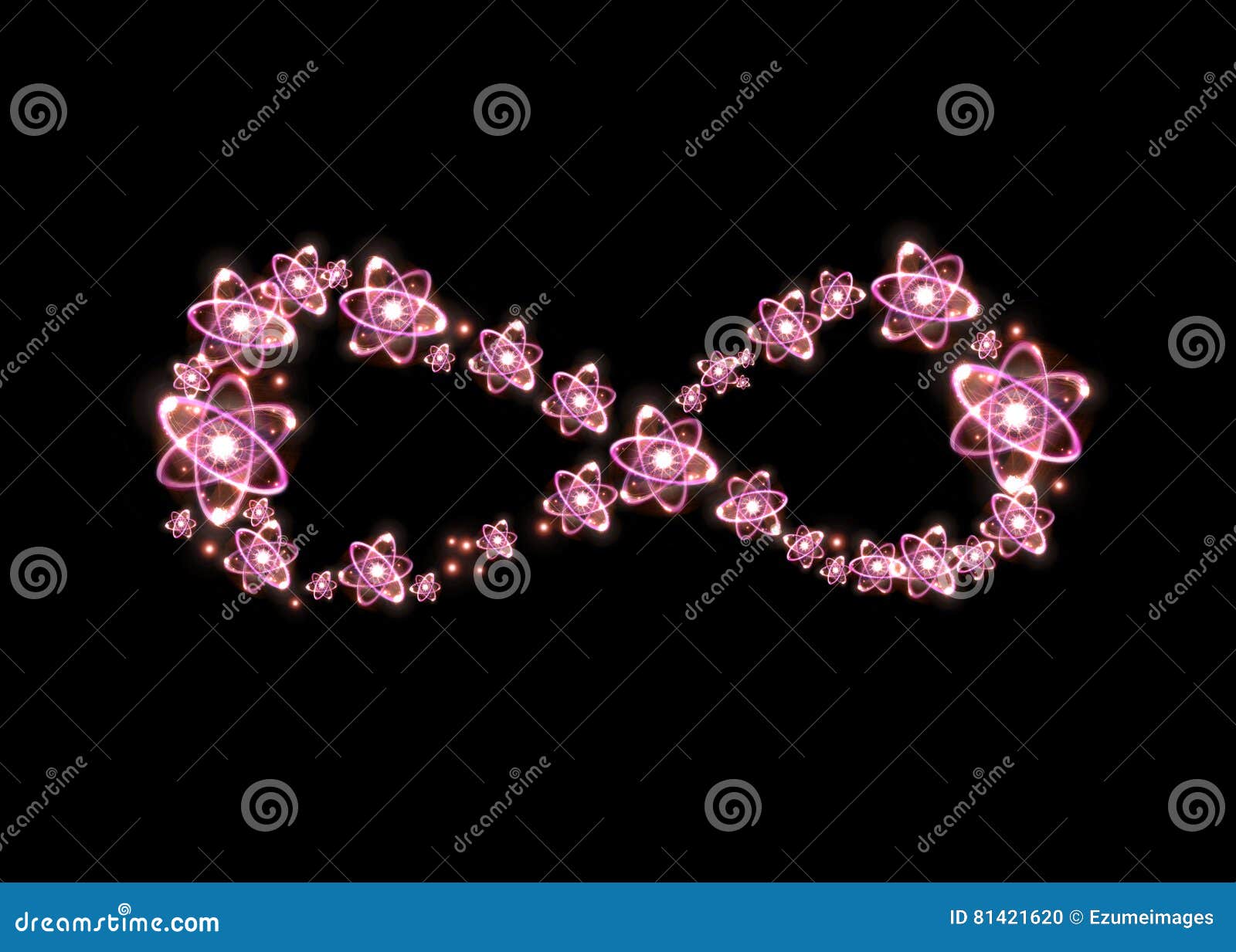 Atom Infinity Symbol stock illustration. Illustration of nuclear - 81421620