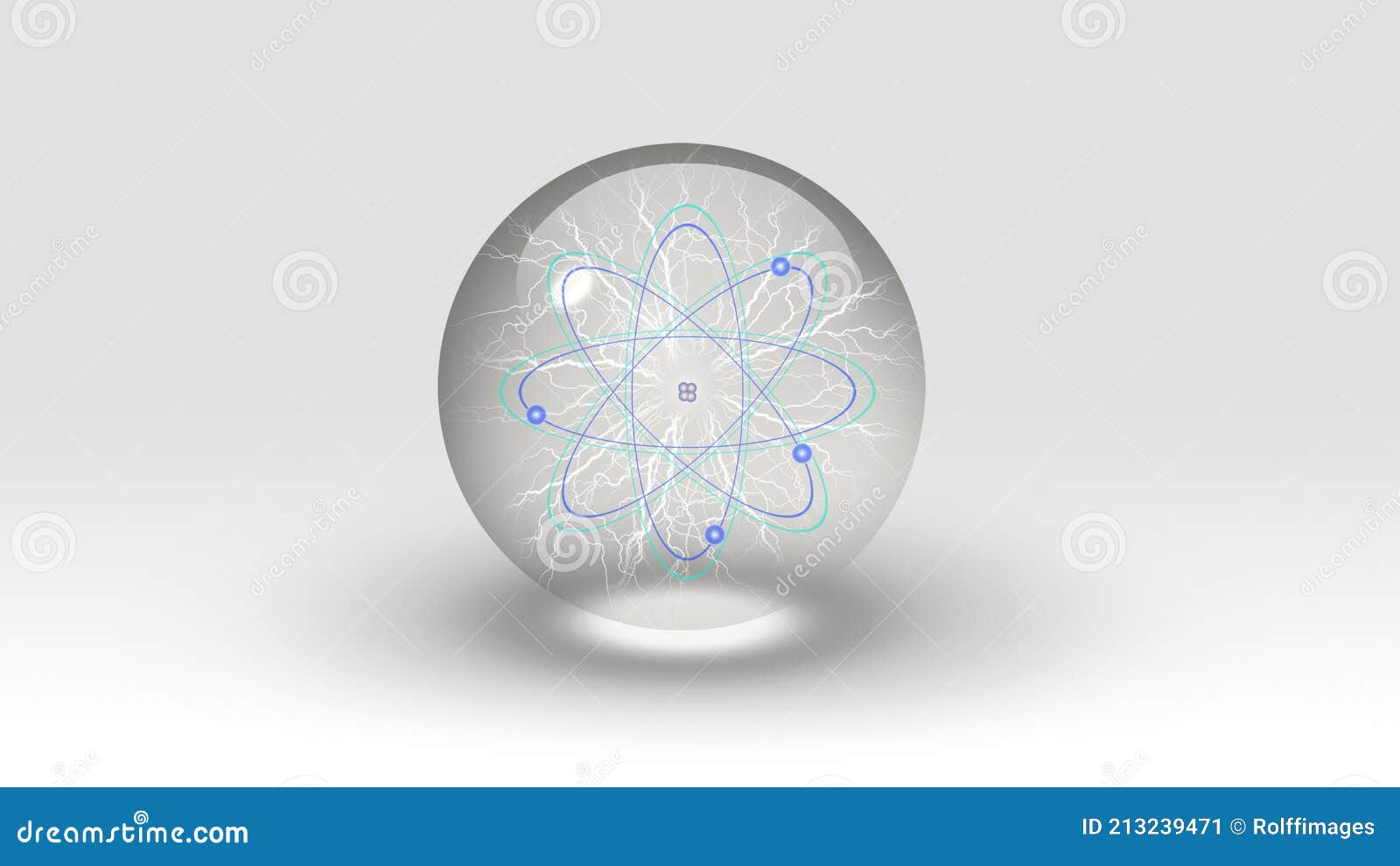 Atom Inside Bubble stock illustration. Illustration of atomic - 213239471