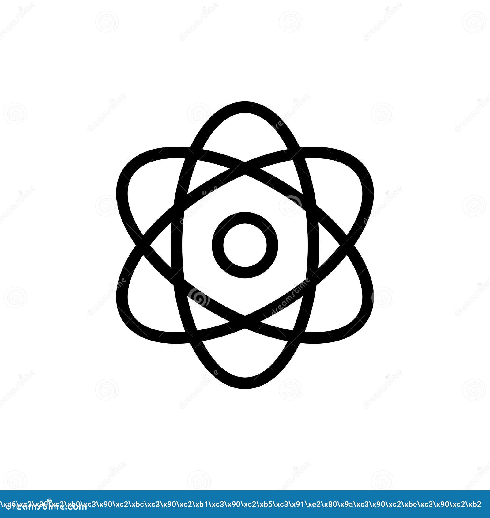 Atom flat icon stock vector. Illustration of education - 106192366