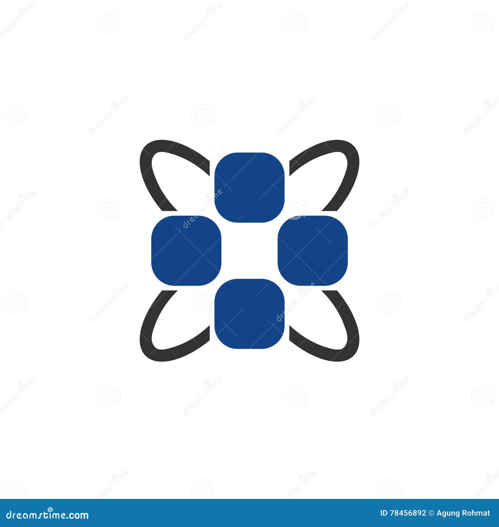 Atom logo design stock illustration. Illustration of home - 78456892