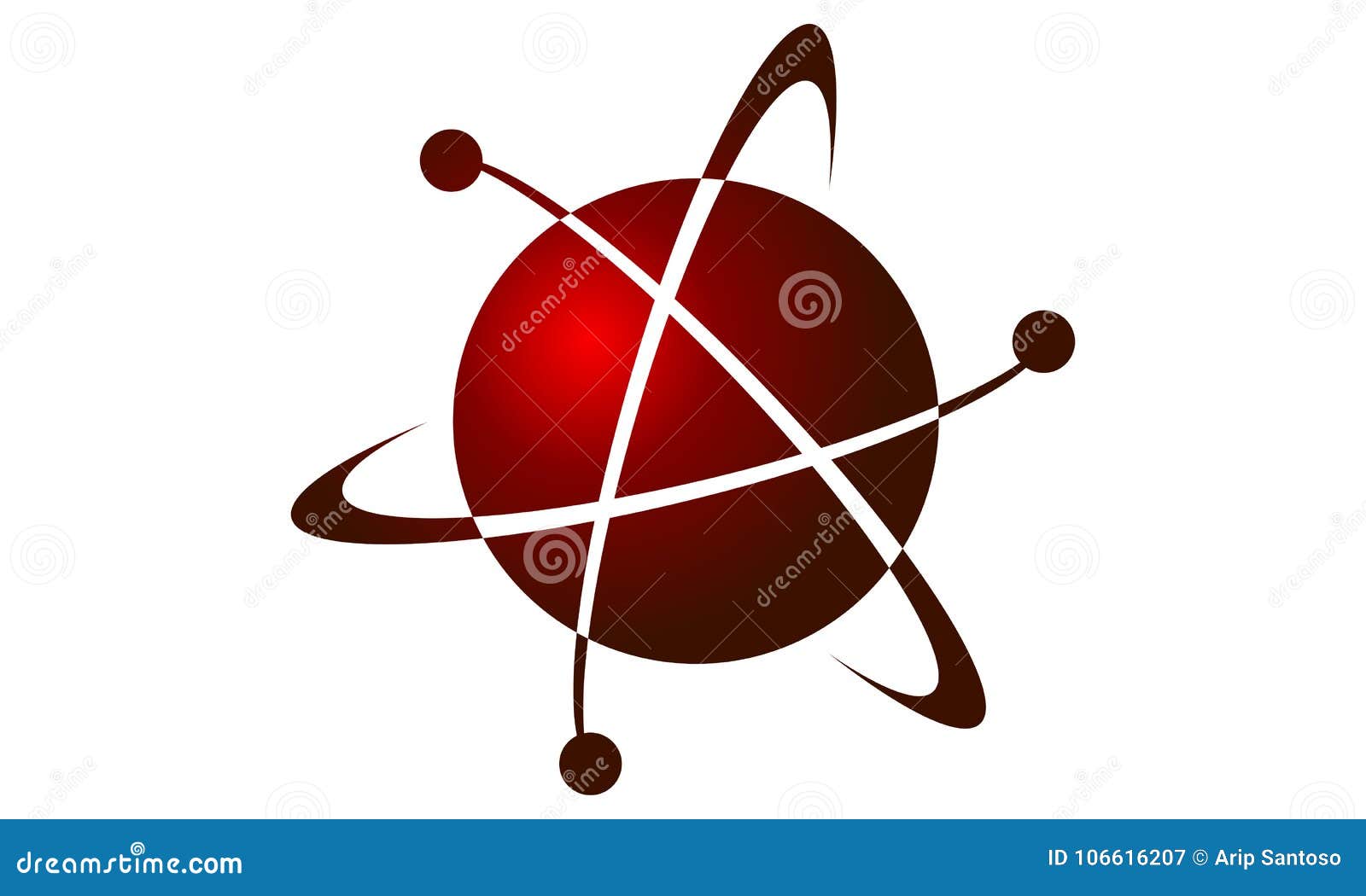 Atom Logo Design Template stock vector. Illustration of nucleus - 106616207