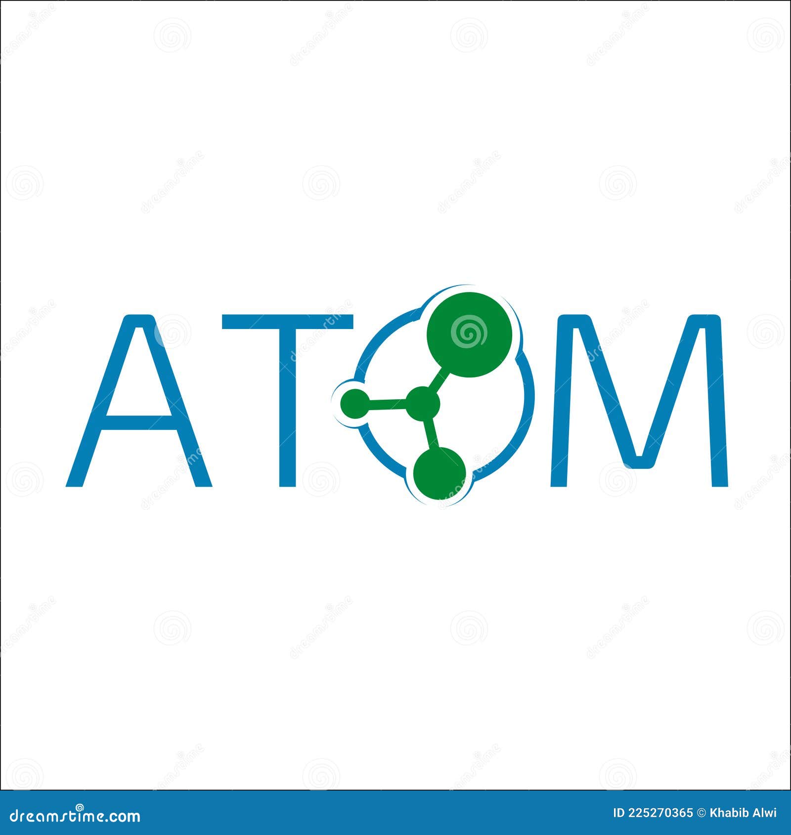 Atom logo stock vector. Illustration of design, business - 225270365
