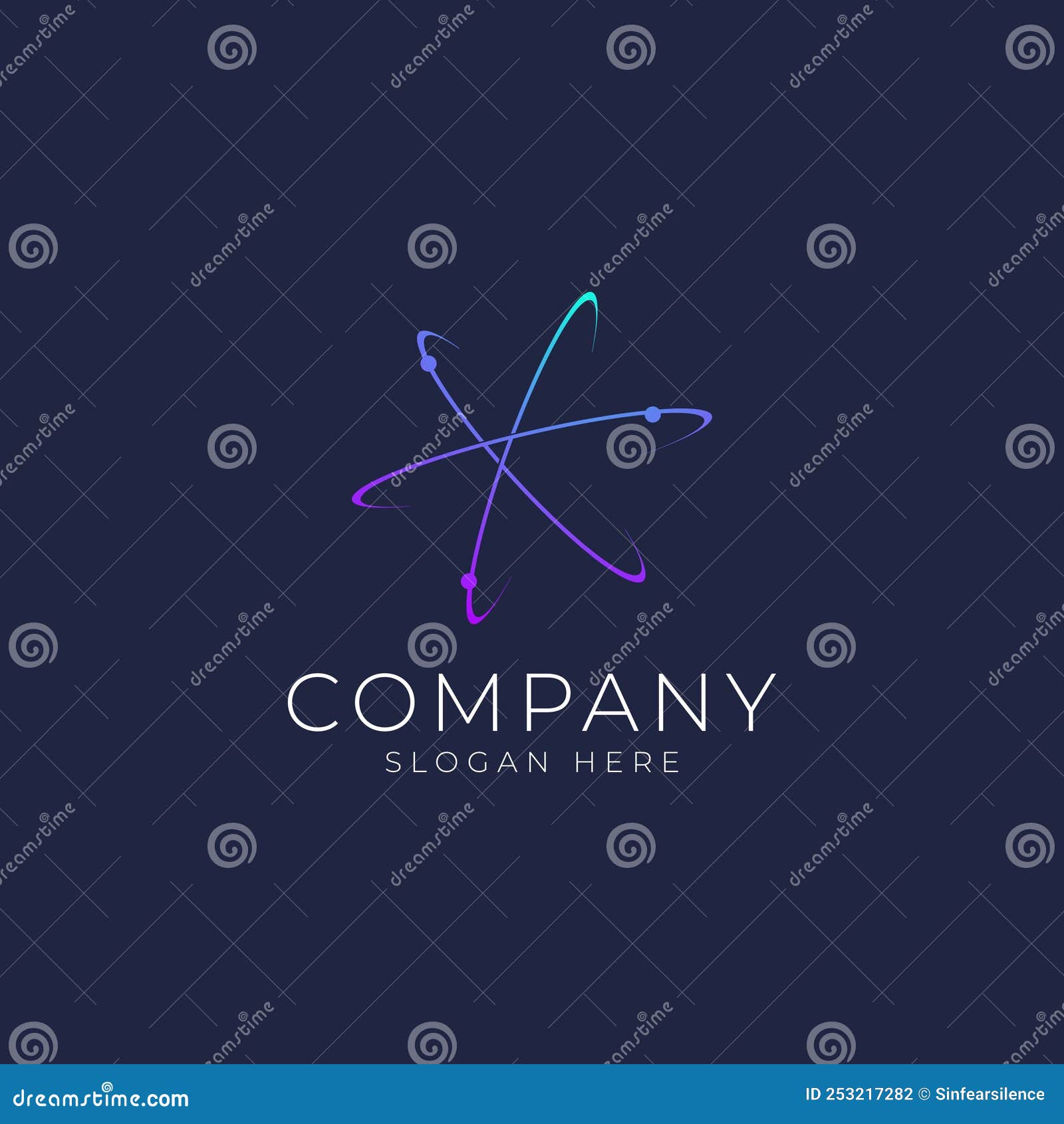 Atom Logo Icon Modern Minimal Design Vector Image Stock Vector ...