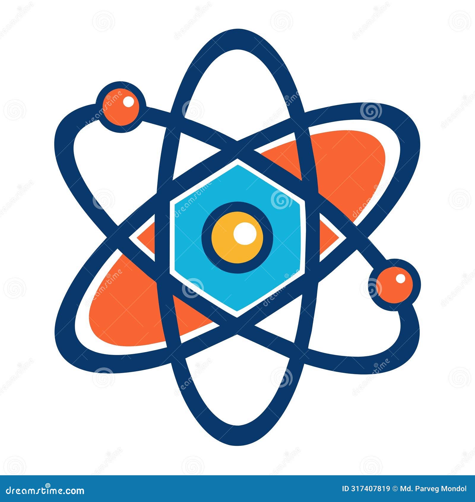A Atom Logo Icon Vector Illustrator Illustration. Stock Vector ...