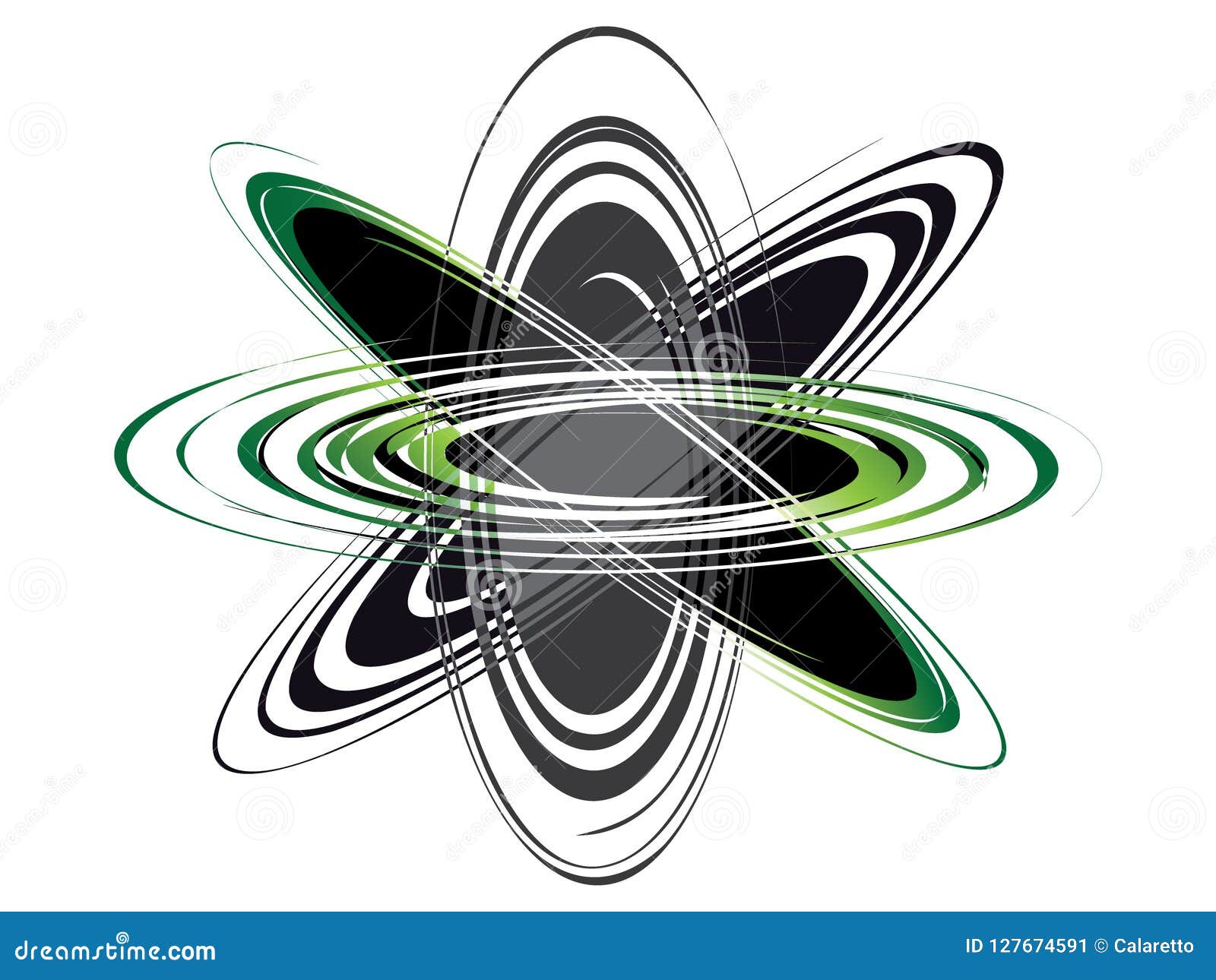 Atom logo symbol vector stock vector. Illustration of green - 127674591