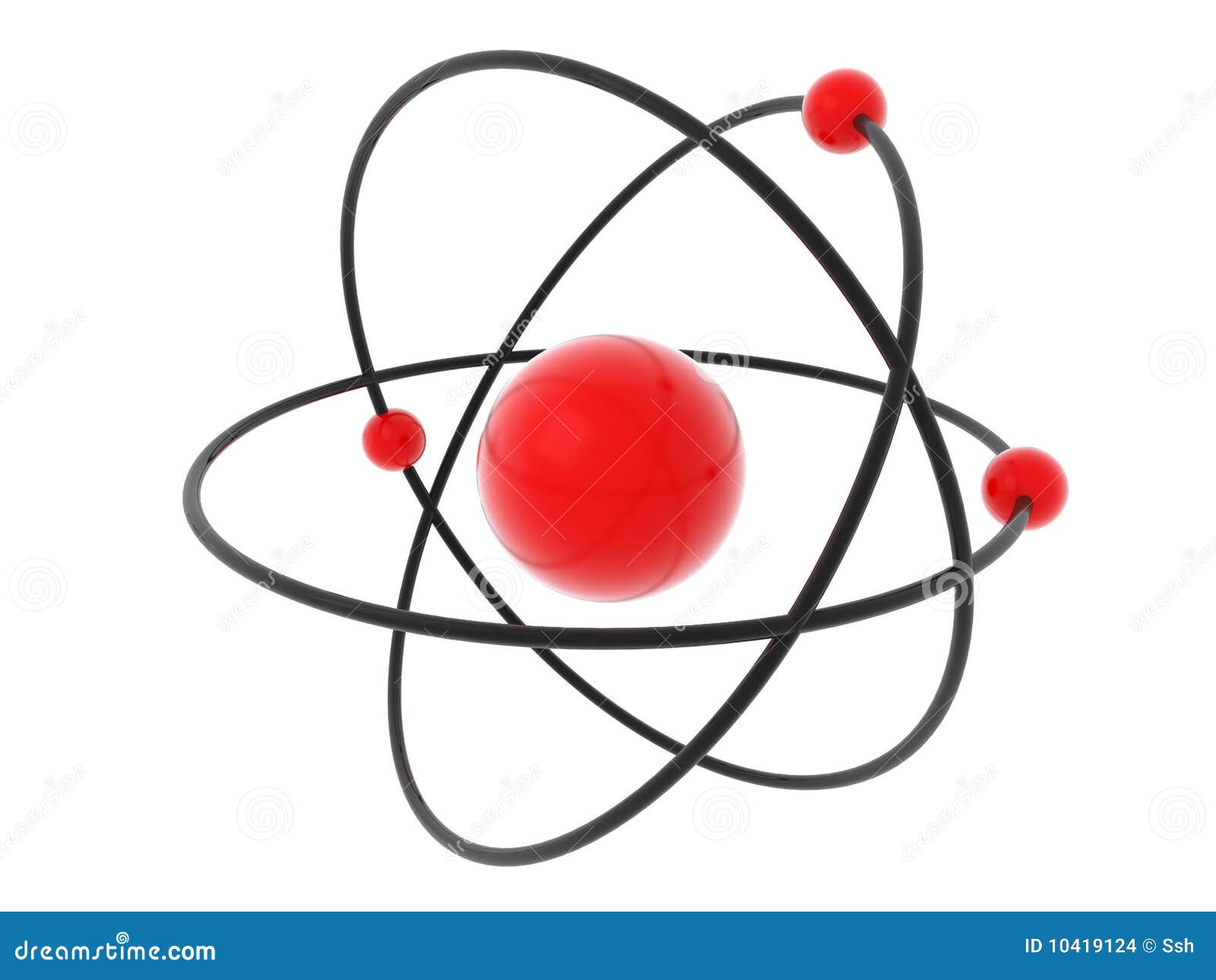 Atom model stock illustration. Illustration of physical - 10419124