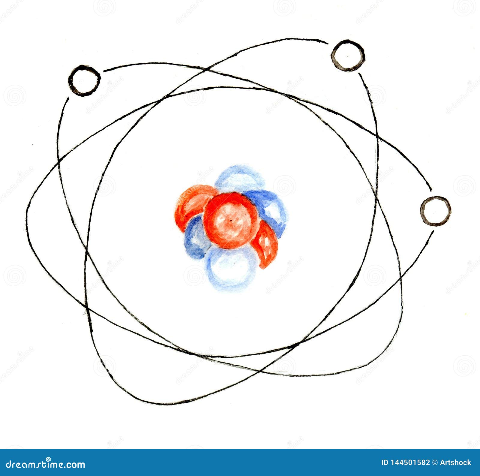 Atom model art stock illustration. Illustration of laboratory - 144501582