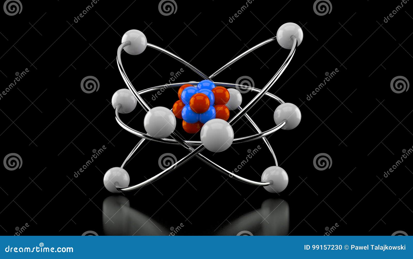 Atom model stock illustration. Illustration of energy - 99157230