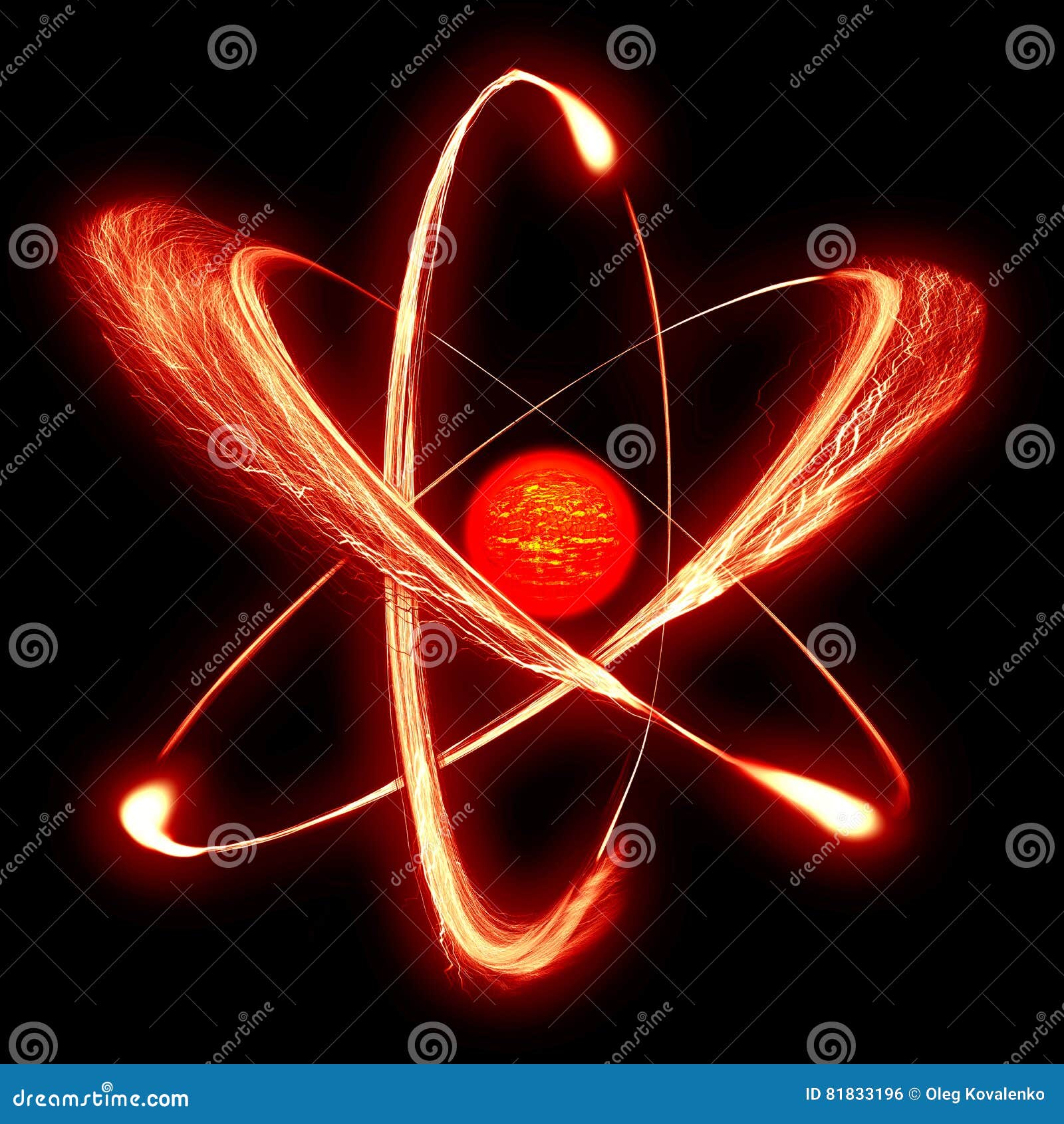 The Atom Model stock illustration. Illustration of energy - 81833196