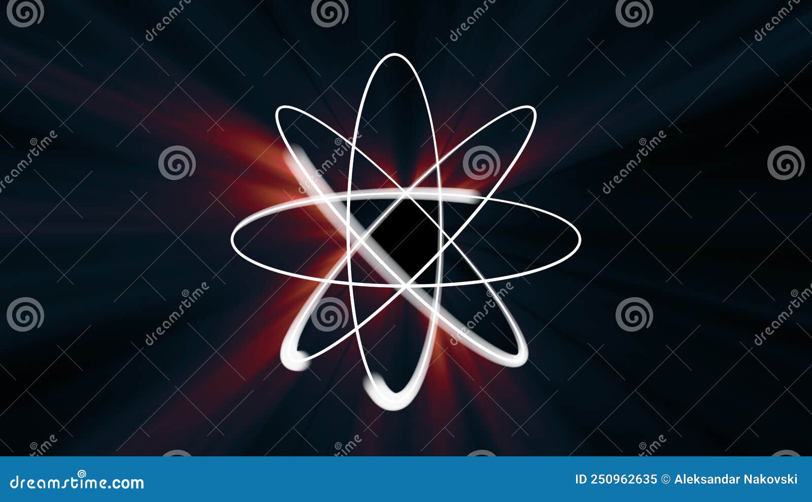 Atom Model 3d Illustration Render Stock Illustration - Illustration of ...