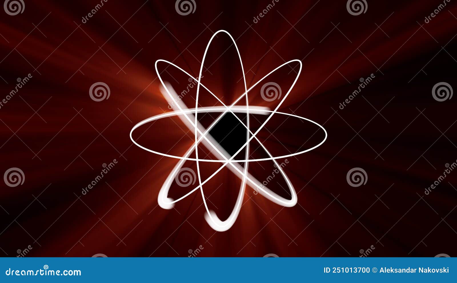 Atom Model 3d Illustration Render Stock Illustration - Illustration of ...