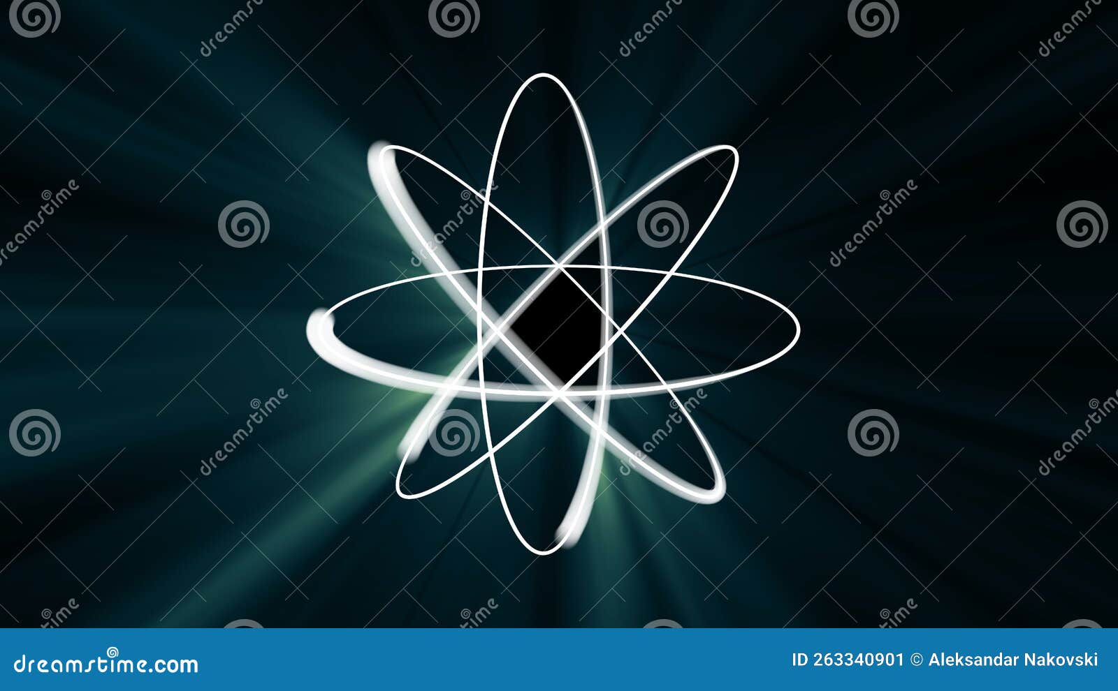 Atom Model 3d Illustration Render Stock Illustration - Illustration of ...