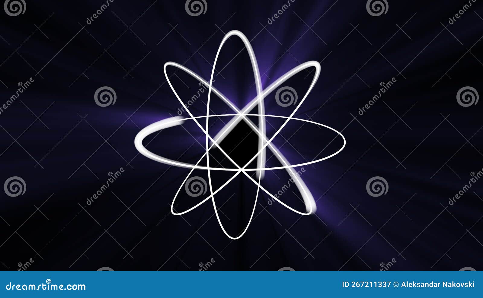 Atom Model 3d Illustration Render Stock Illustration - Illustration of ...